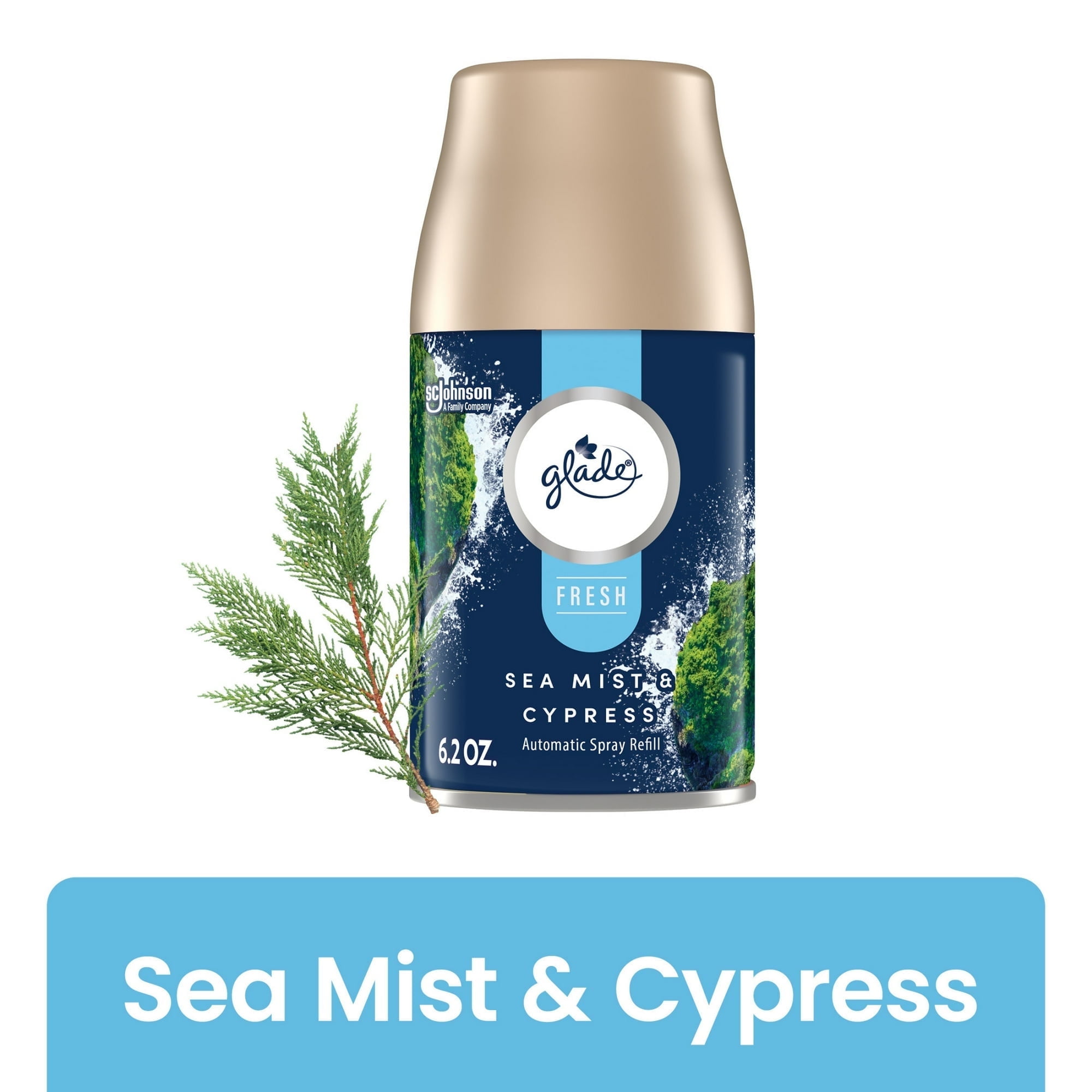 Glade Automatic Spray Air Freshener Refills, Sea Mist & Cypress, Fresh ...