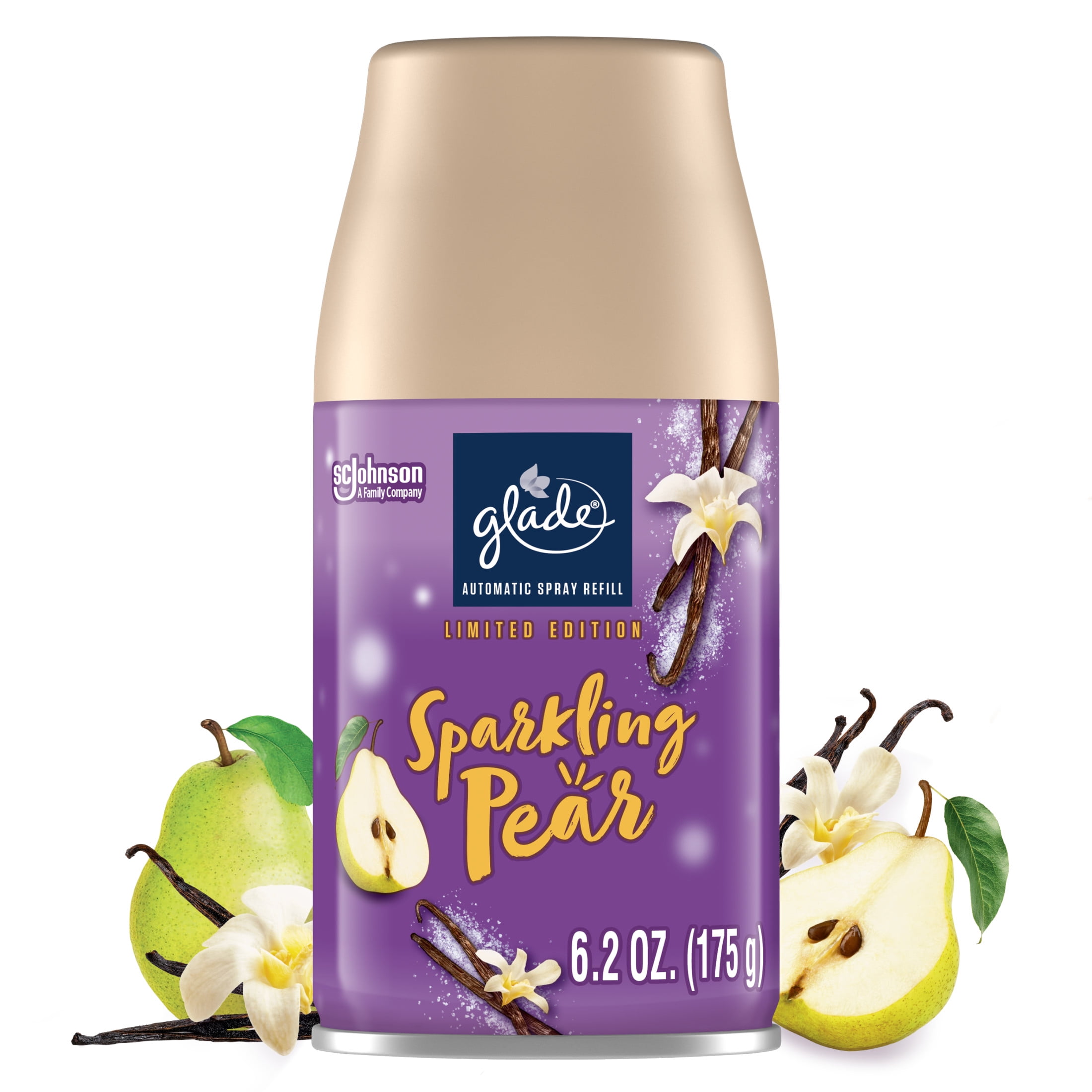 Glade Automatic Spray Air Freshener Refills, Sparkling Pear, 6.2oz ...