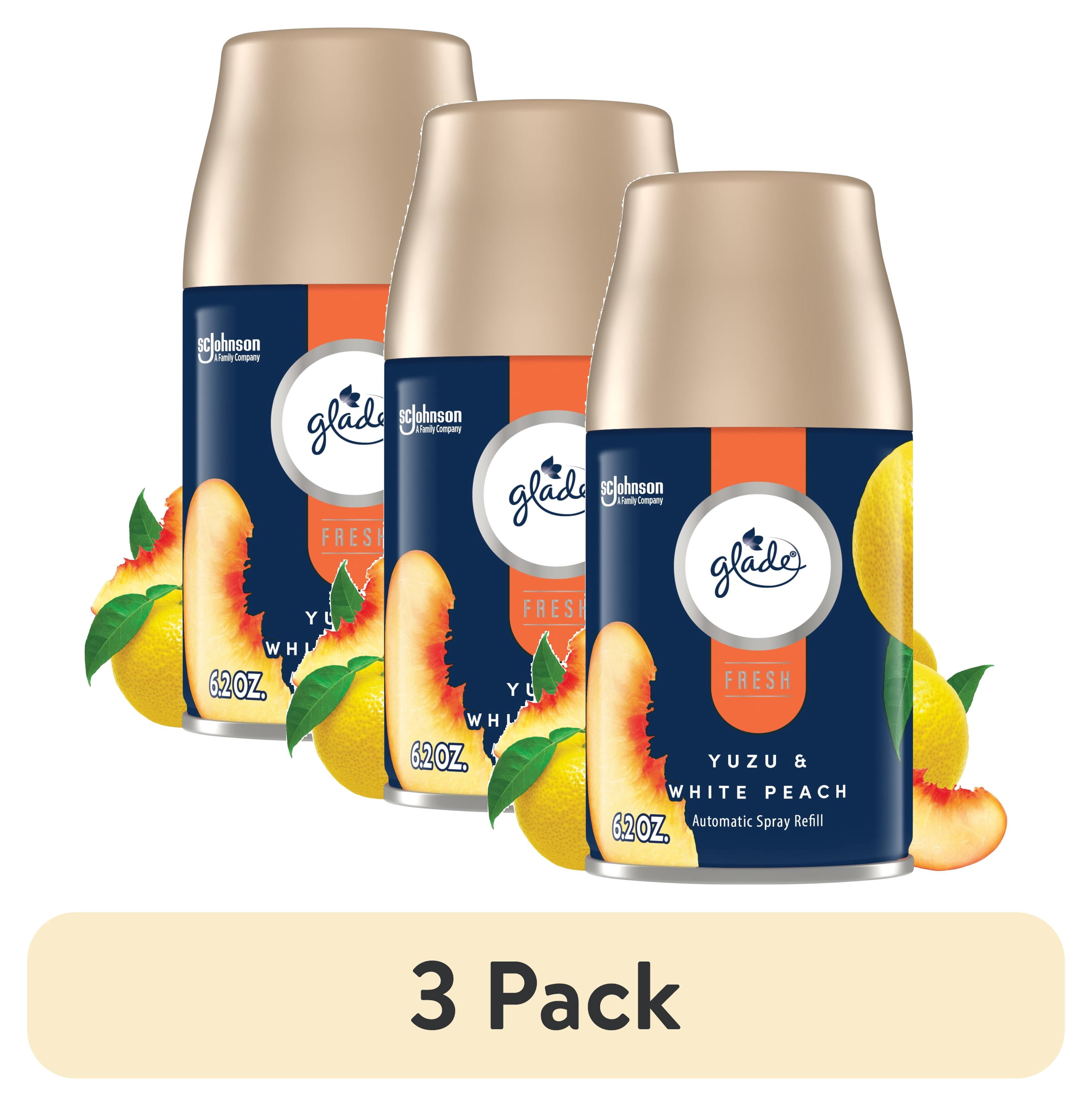 (3 pack) Glade Automatic Spray Air Freshener Refills, Yuzu & White ...