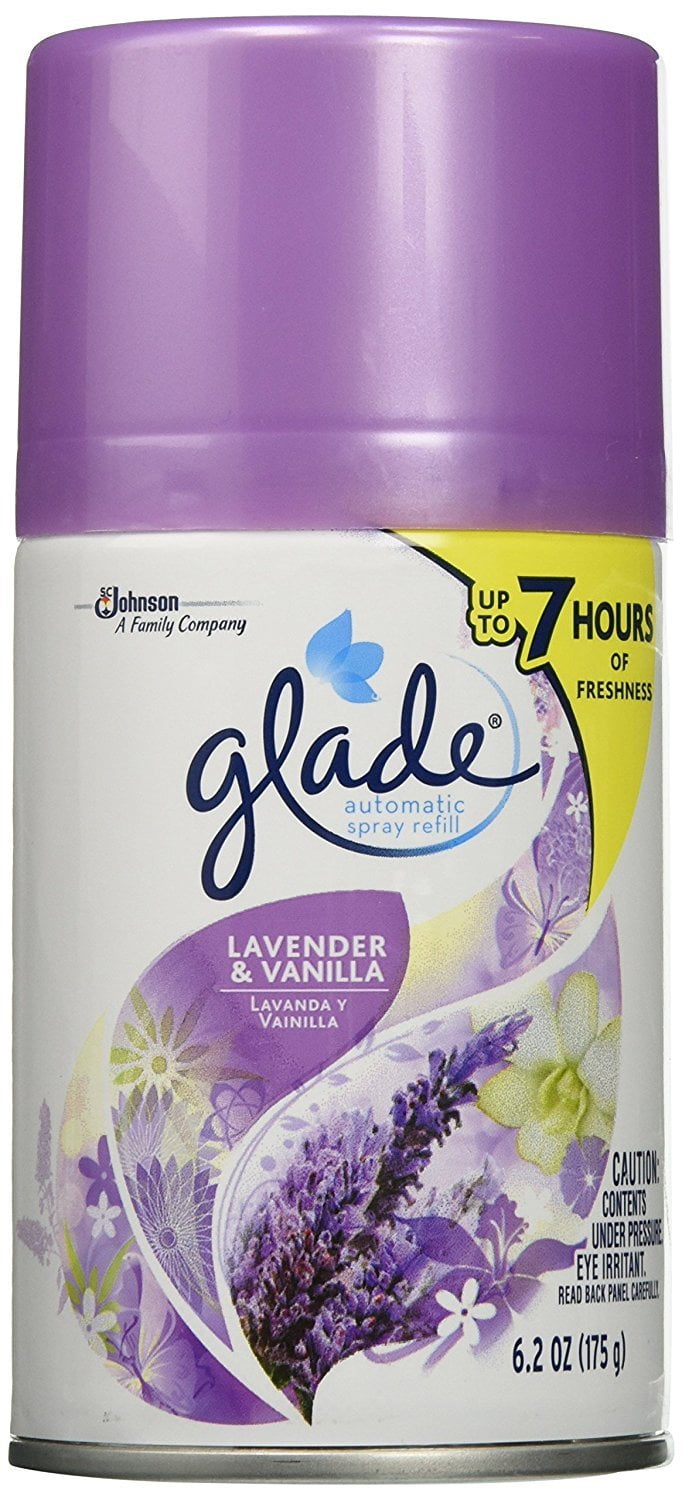 Glade Automatic Spray Refill 1 CT, Lavender & Vanilla, 6.2 OZ. Total ...