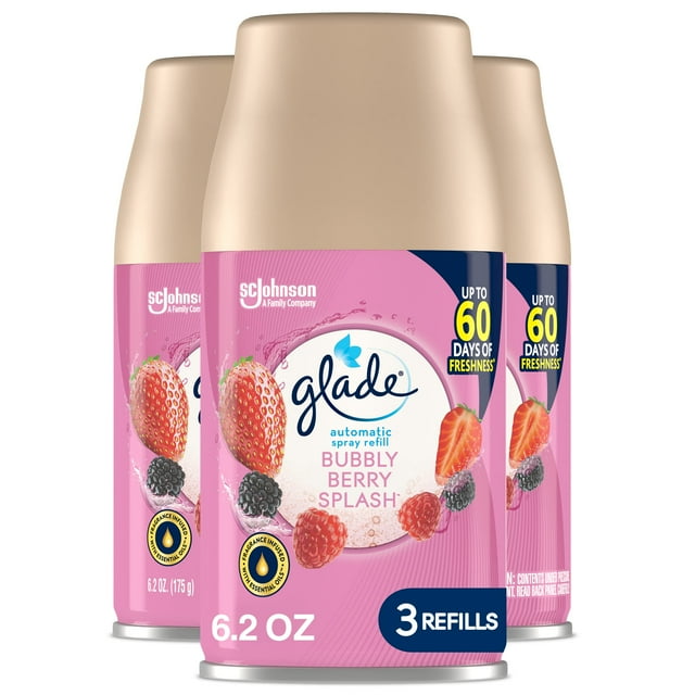 Glade Automatic Spray Refill, Air Freshener For Home And Bathroom, Bubbly Berry Splash, 6.2 Oz ...