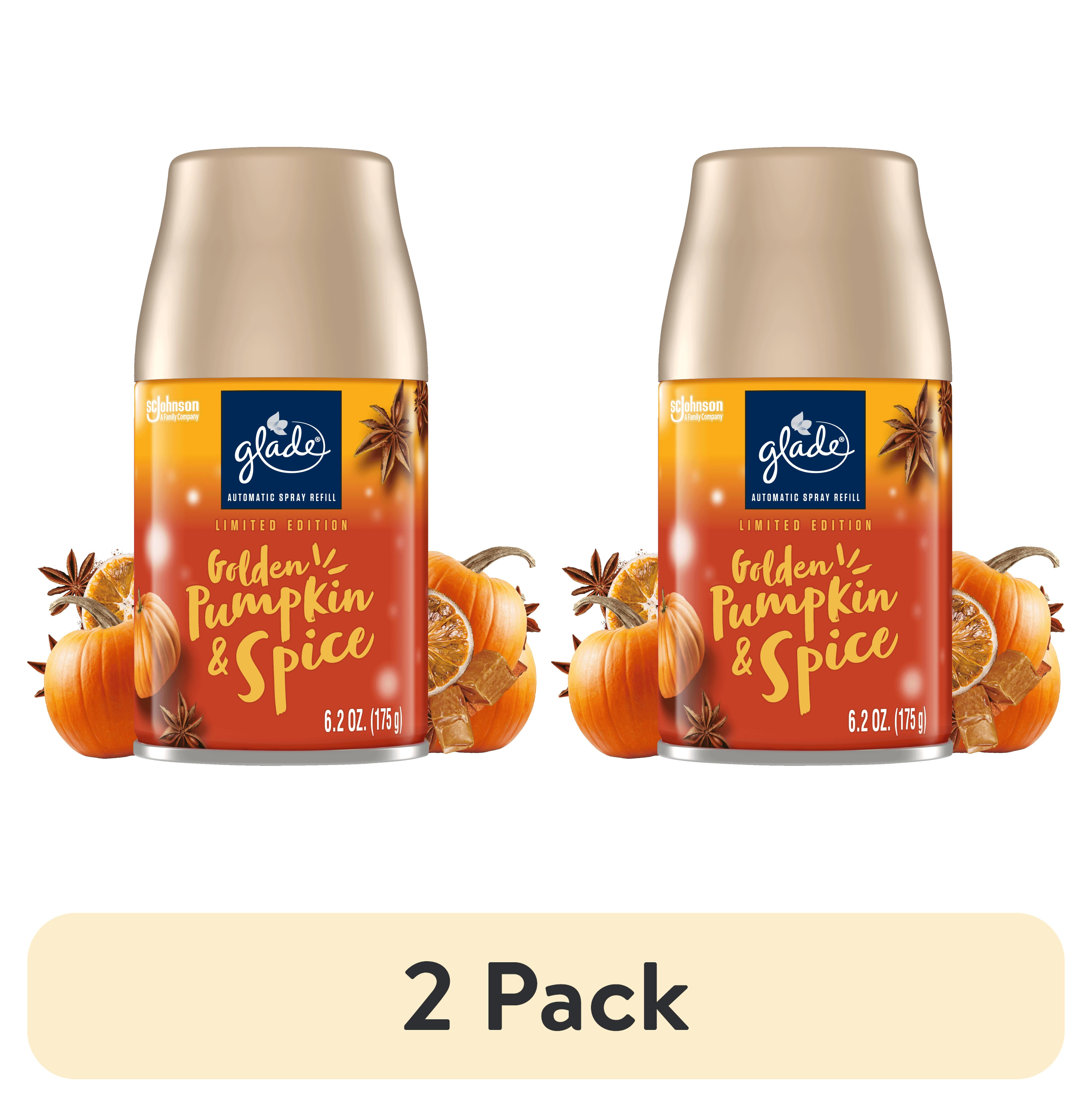 (2 pack) Glade Automatic Air Freshener Refill Spray, Golden Pumpkin and Spice, 6.2 oz - Walmart.com