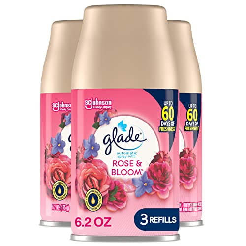 Glade Automatic Spray Refill, Rose & Bloom Air Freshener for Home and ...