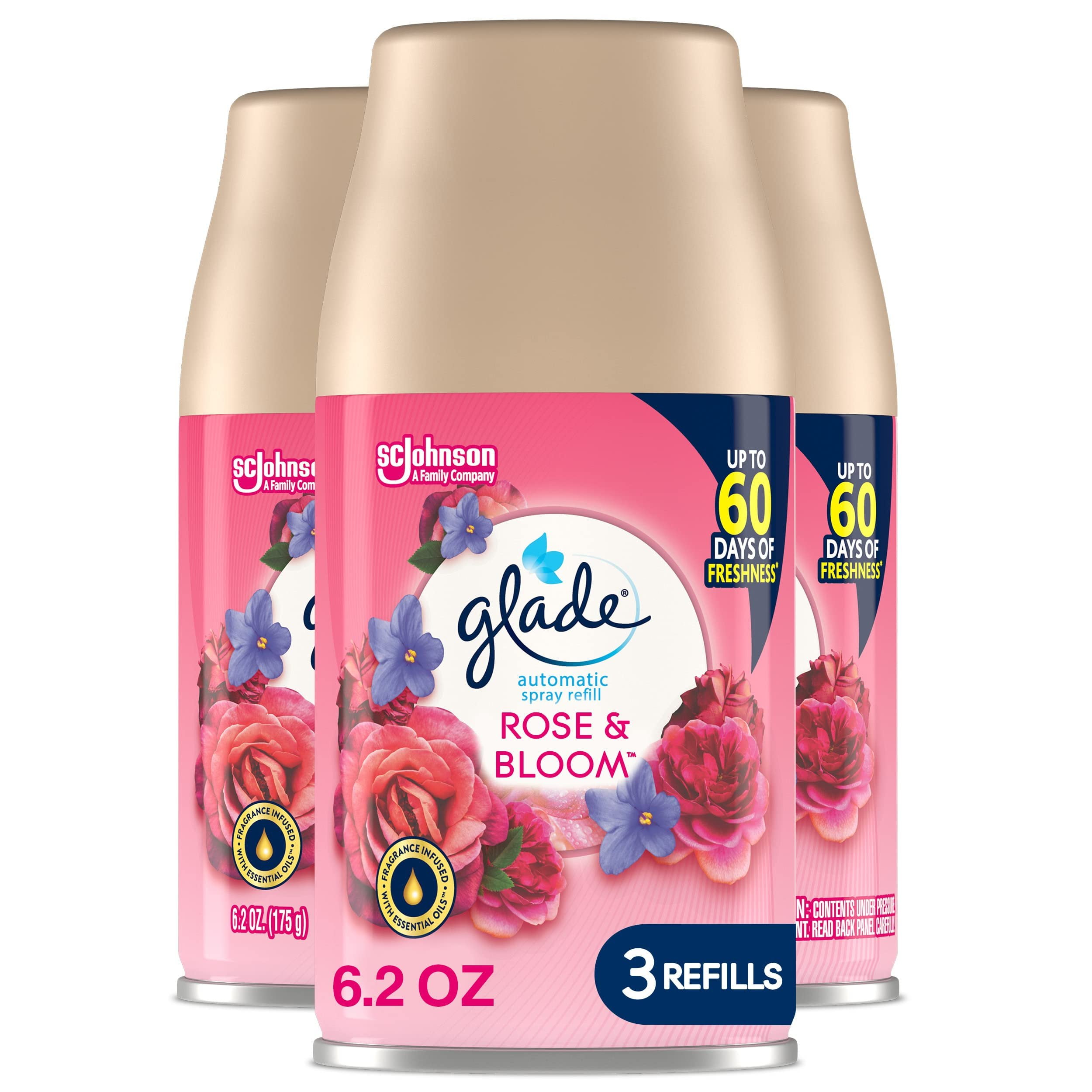 Glade Automatic Spray Refill, Air Freshener for Home and Bathroom, Rose ...