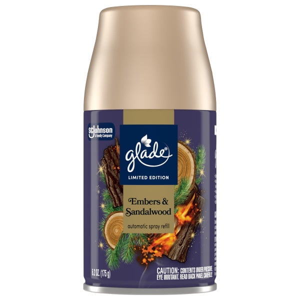 Glade Automatic Spray Refill Limited Edition Embers & Sandalwood 6.2 oz ...