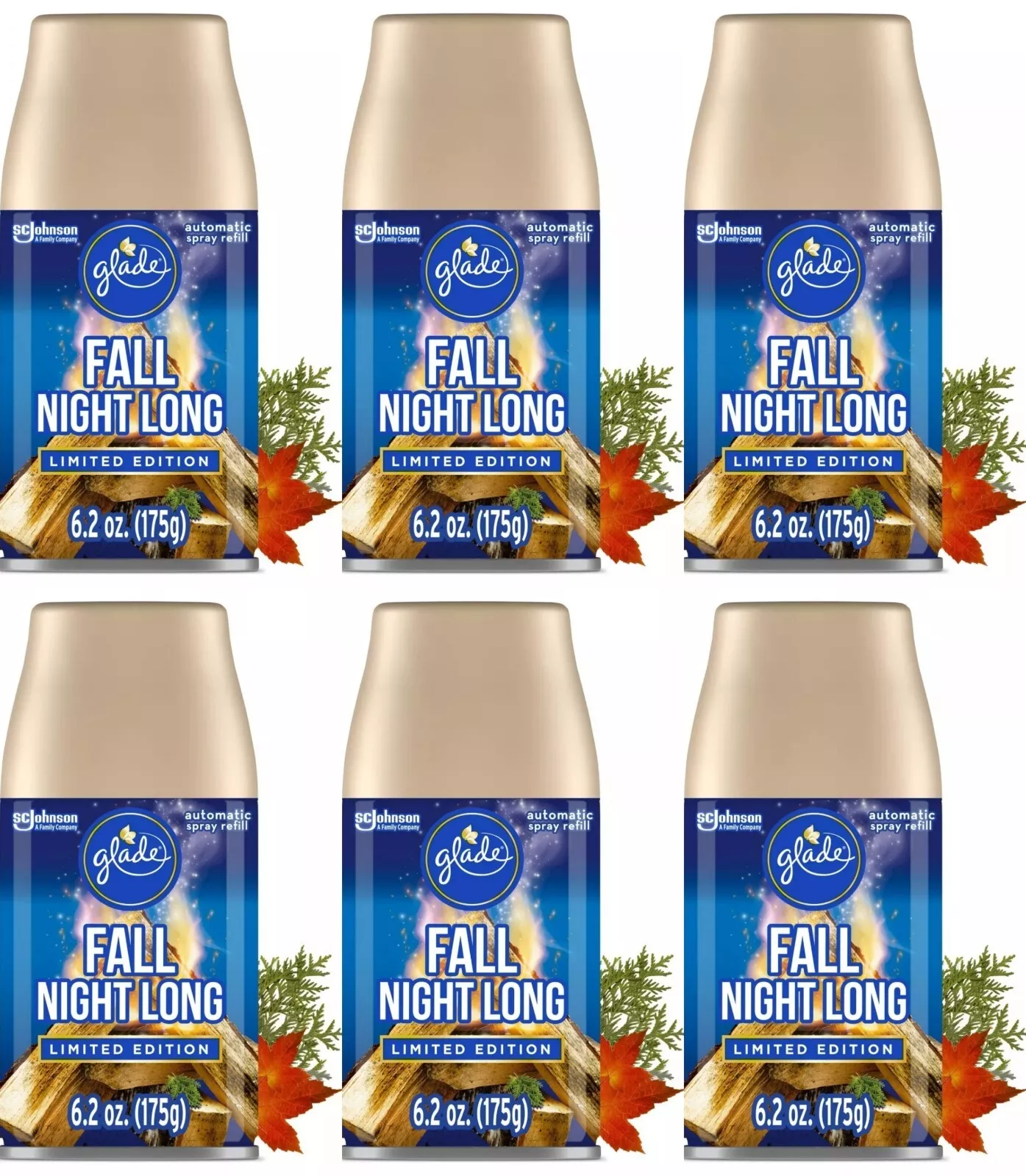 Glade Automatic Spray Refills Fall Night Long- 6 Pack - Walmart.com