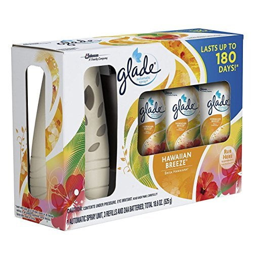 Glade Automatic Spray Starter + 3 Refill HAWAIIAN BREEZE SCENT ...