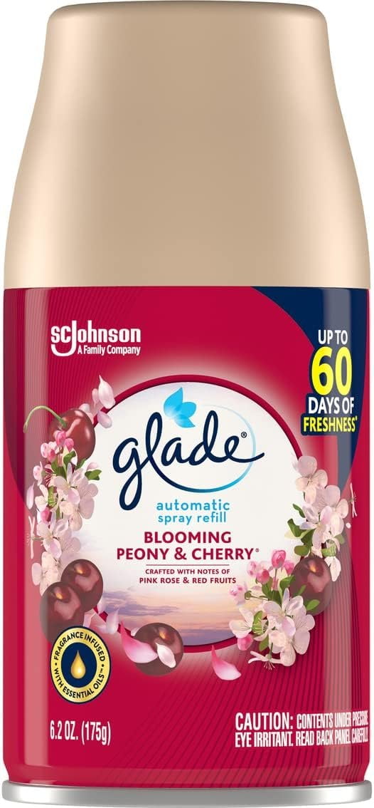 Glade Blooming Peony & Cherry Air Freshener Deodorizer, Automatic Spray ...