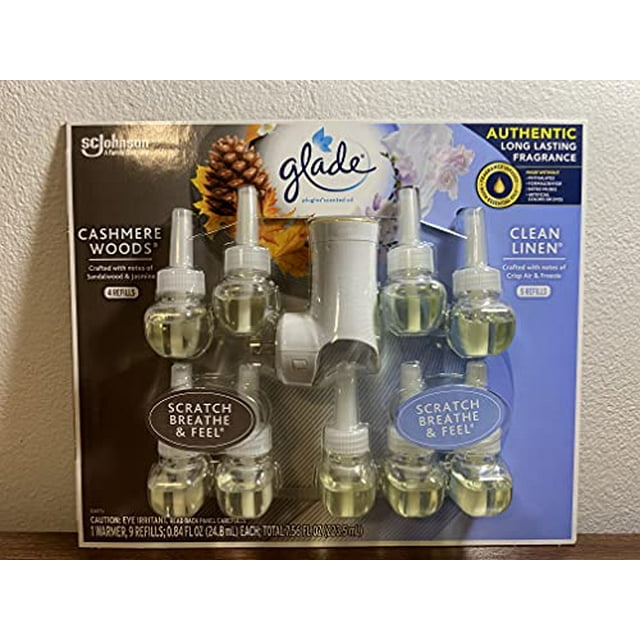 Glade PlugIns Scented Oil: Cashmere Woods & Clean Linen Fragrance with ...