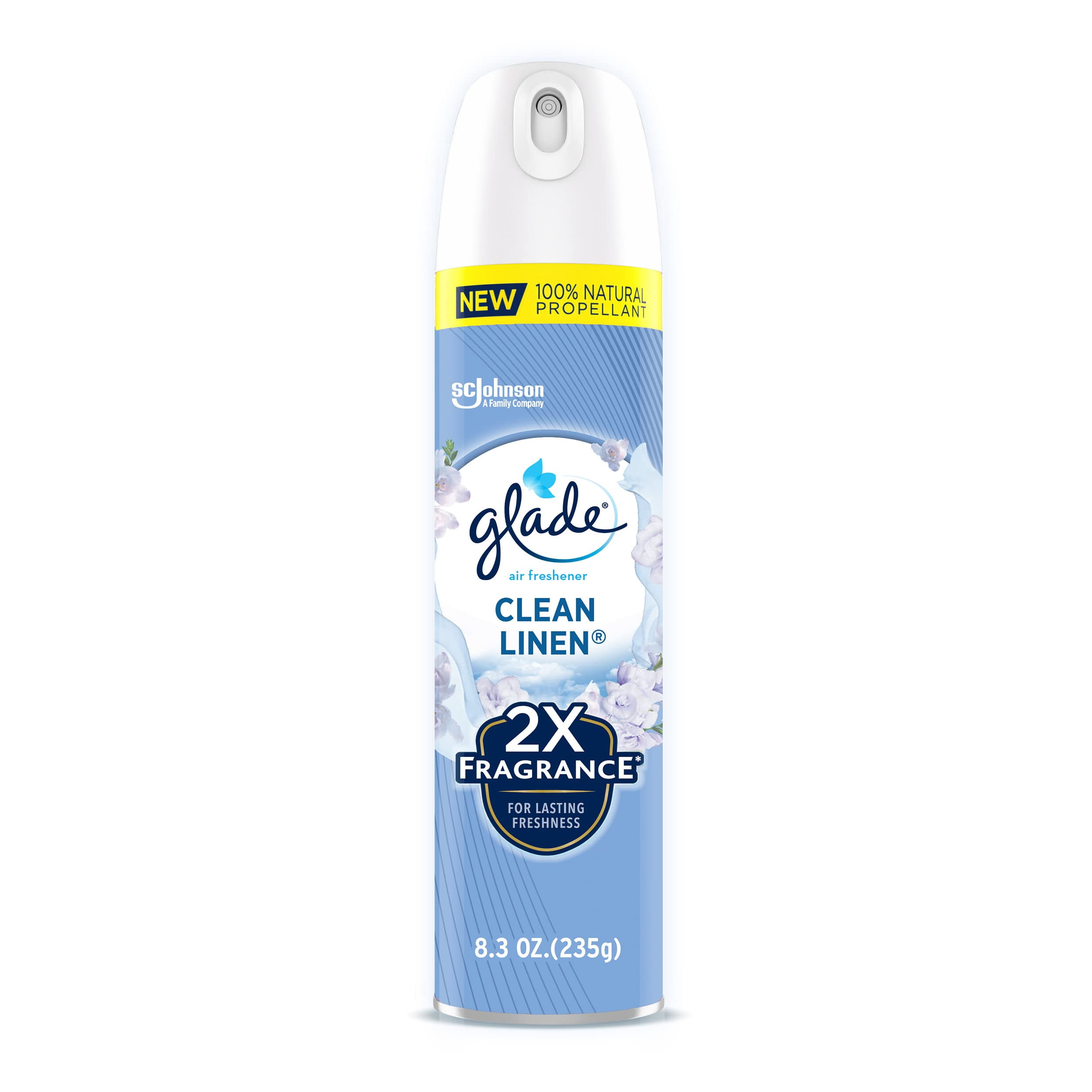 Glade Clean Linen Room Air Freshener Spray Clear 8.3 oz. (Pack of 2 ...