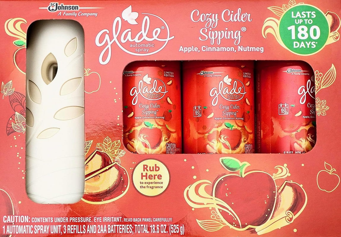 Glade Cozy Cider, Automatic Spray & 3 Refills - Set - Walmart.com