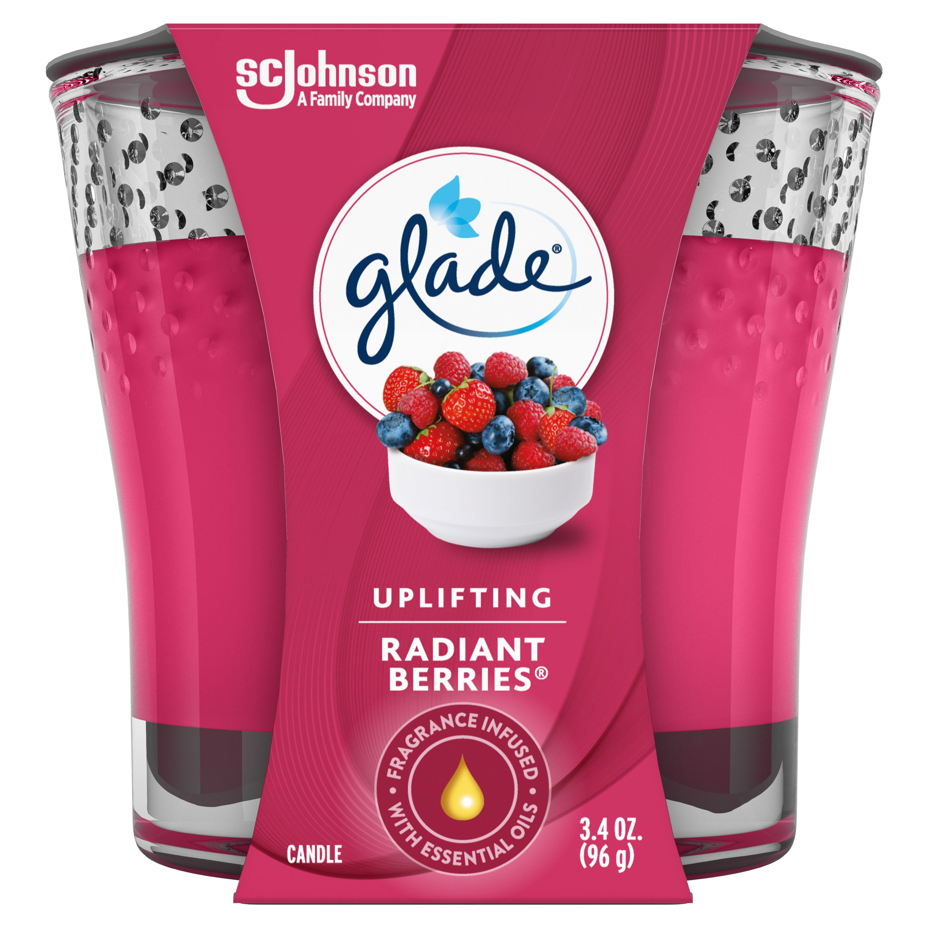 Glade Jar Candle Air Freshener, Radiant Berries, 3.4 oz - Walmart.com