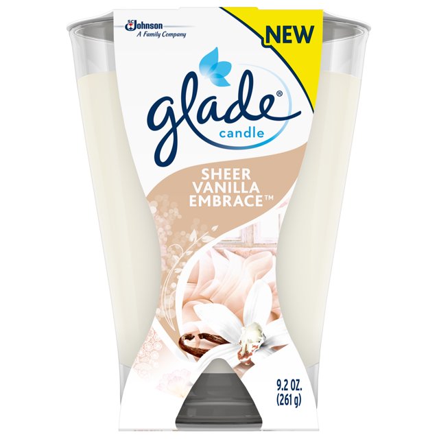Glade Air Freshener Large Jar Candle, Sheer Vanilla Embrace Fragrance ...