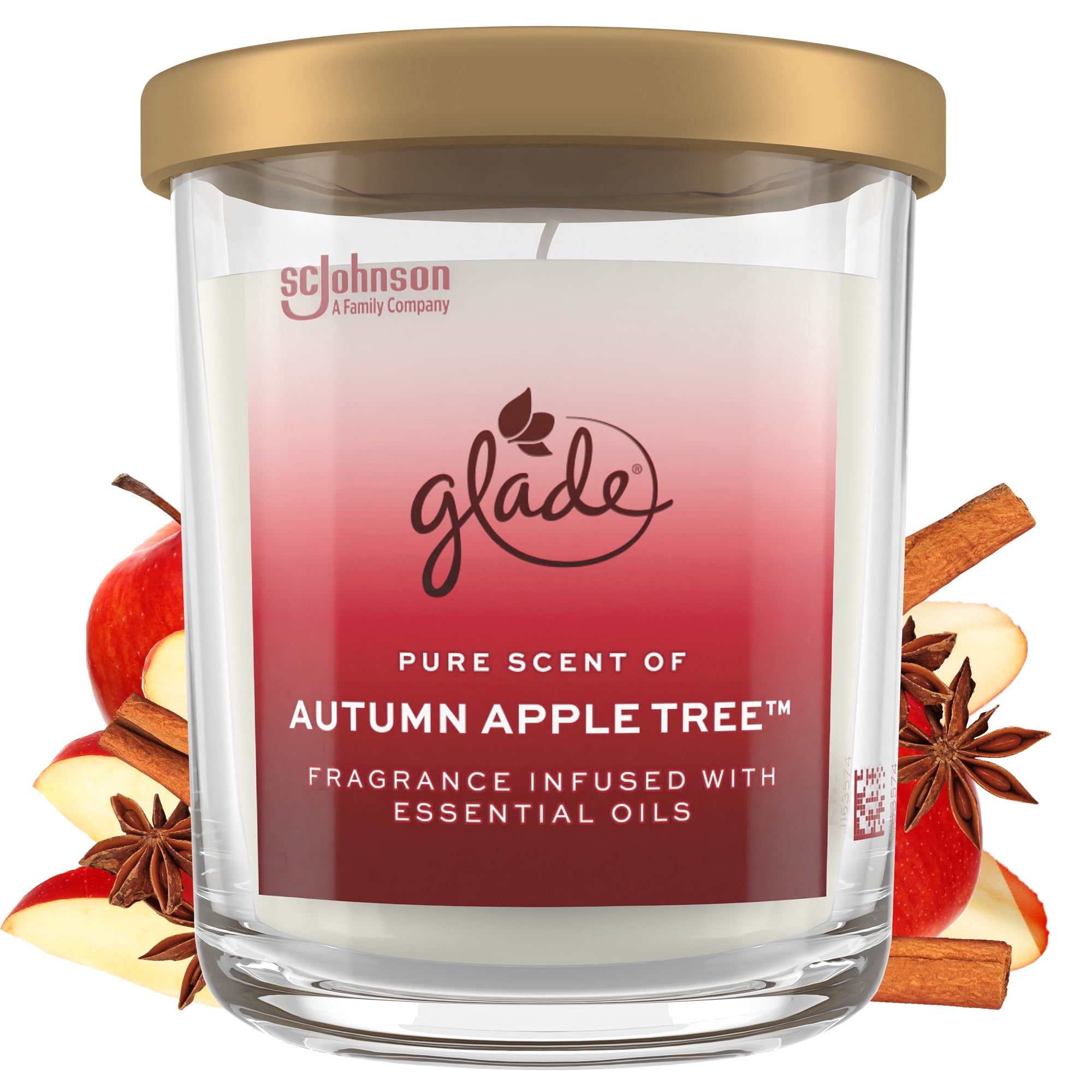 Glade Large Jar Scented Candle, Autumn Apple Tree, 16 oz, Burning time ...
