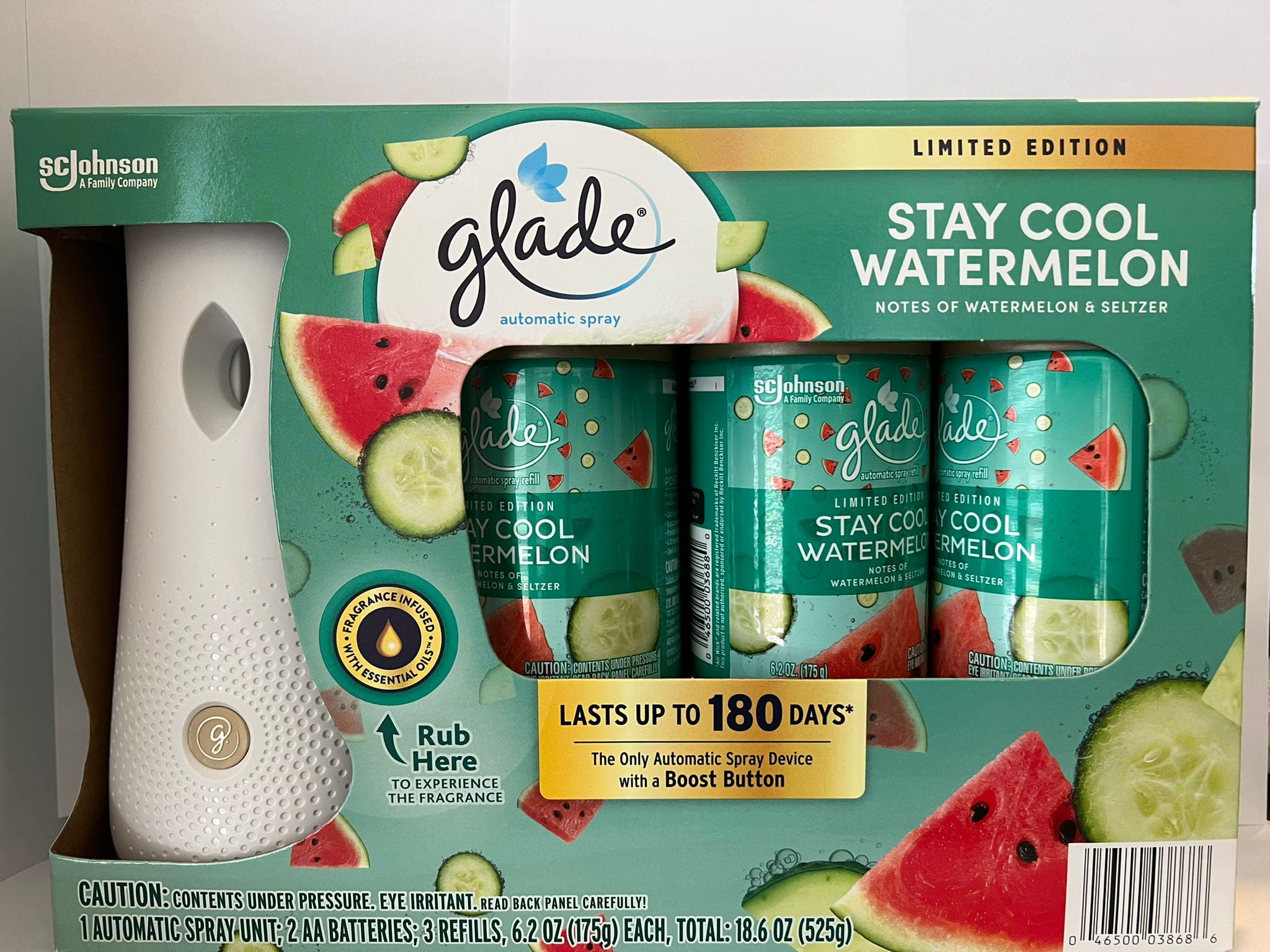 Glade Stay Cool Watermelon Air Freshener Deodorizer, Limited Edition ...