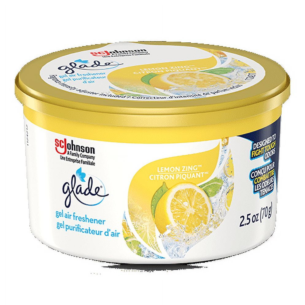 Glade Adjustable Holder Mini Gel Air Freshener, Lemon Zing 2.5oz, Solid ...