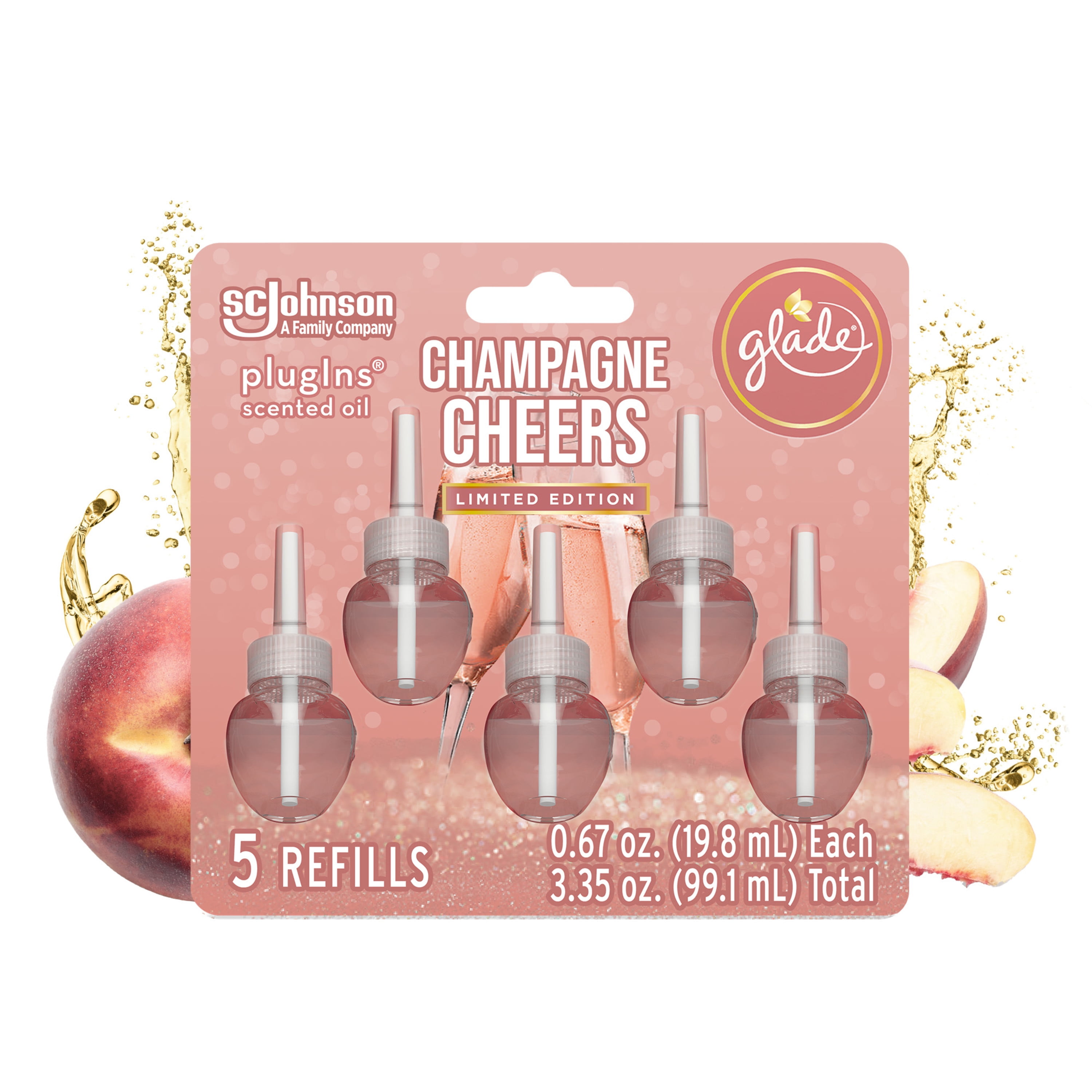 Glade Essential Infused Wall Plugin Fragrance Warmer, Champagne Cheers ...