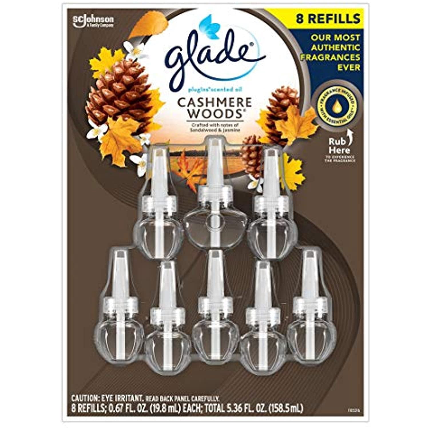 Glade Plug In Scented Oil Refills - Cashmere Woods Net Wt 5.36Fl Ounce ...