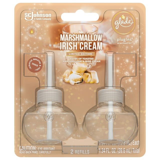 Glade Holiday PlugIns Marshmallow Irish Cream Scented Oil Refills 2 ct ...