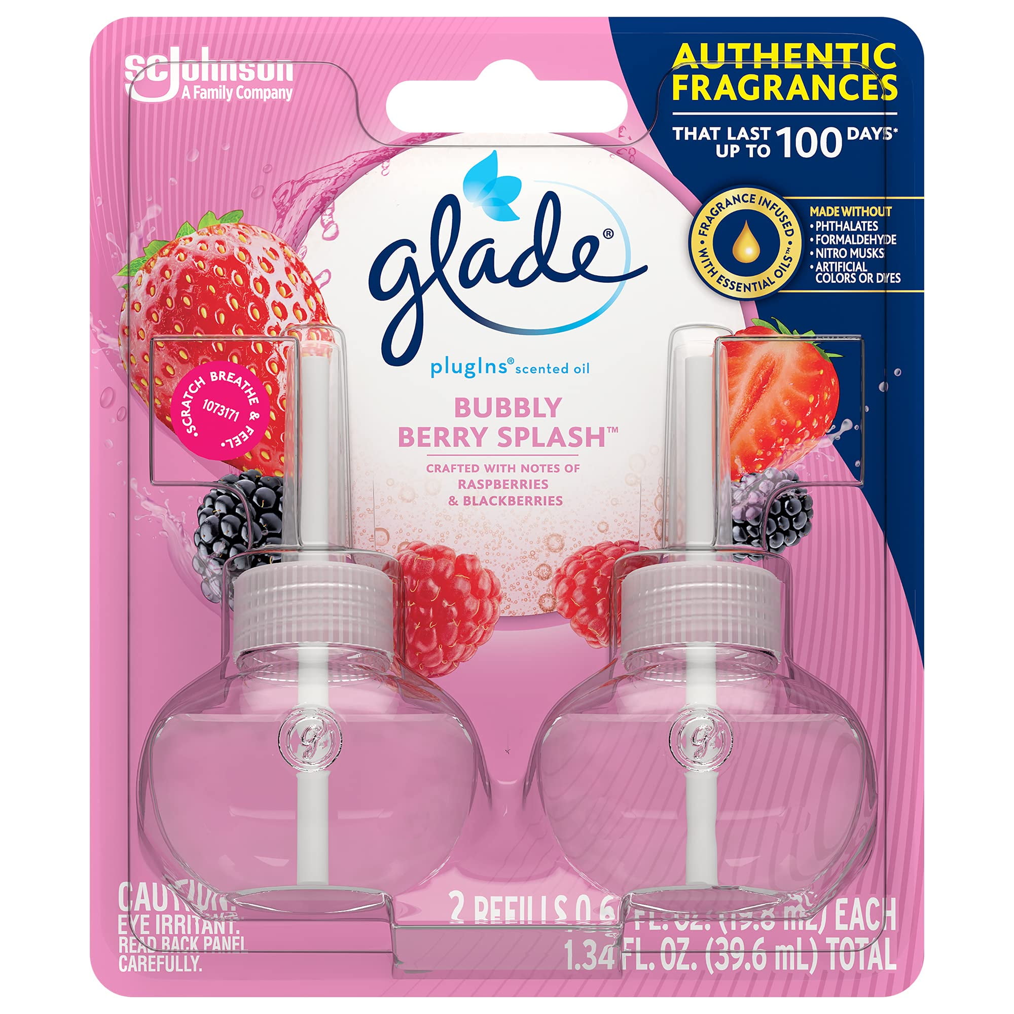 Glade PlugIns Refills Air Freshener, Scented and Essential Oils for ...
