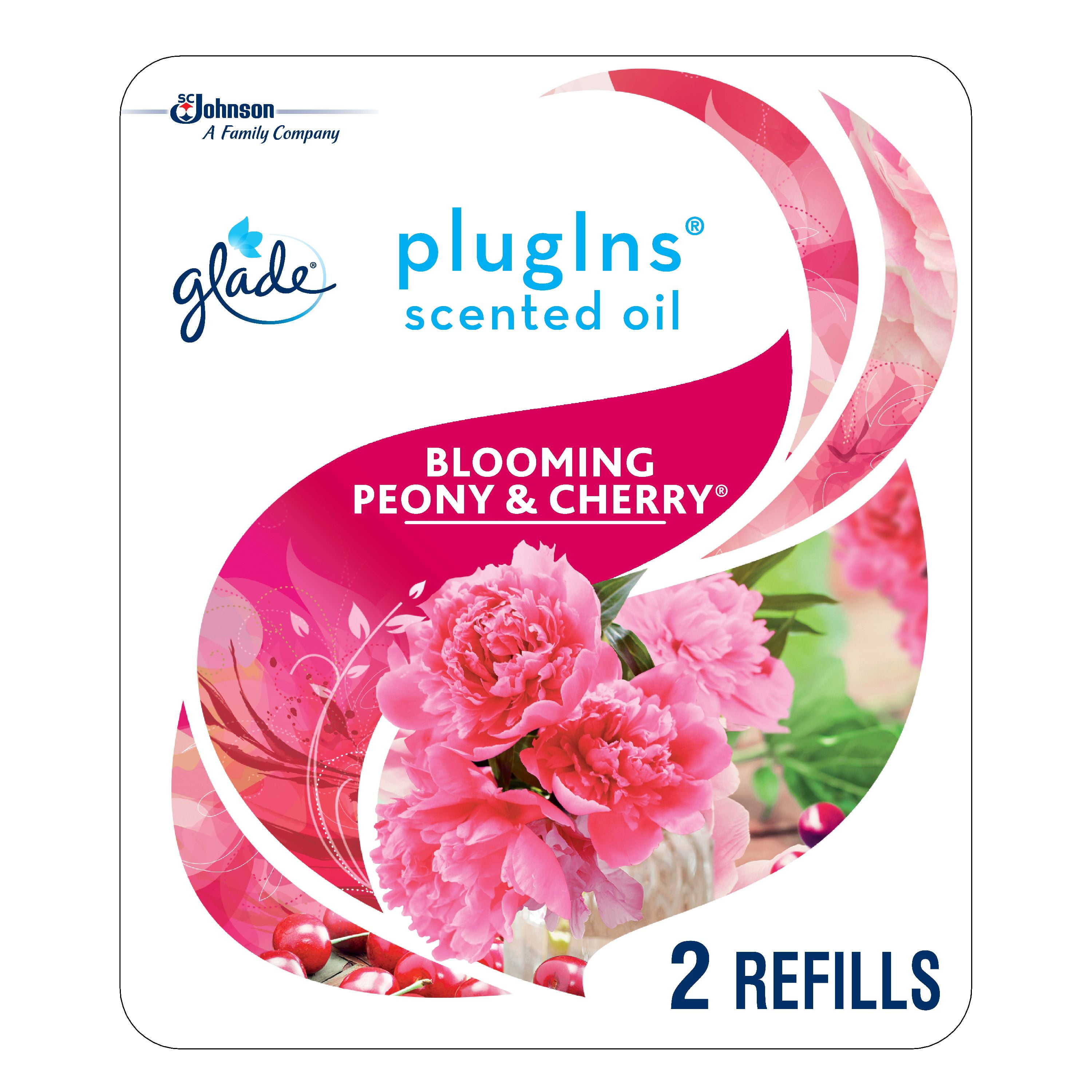 Glade PlugIns Scented Oil 2 Refills, Air Freshener, Blooming Peony ...