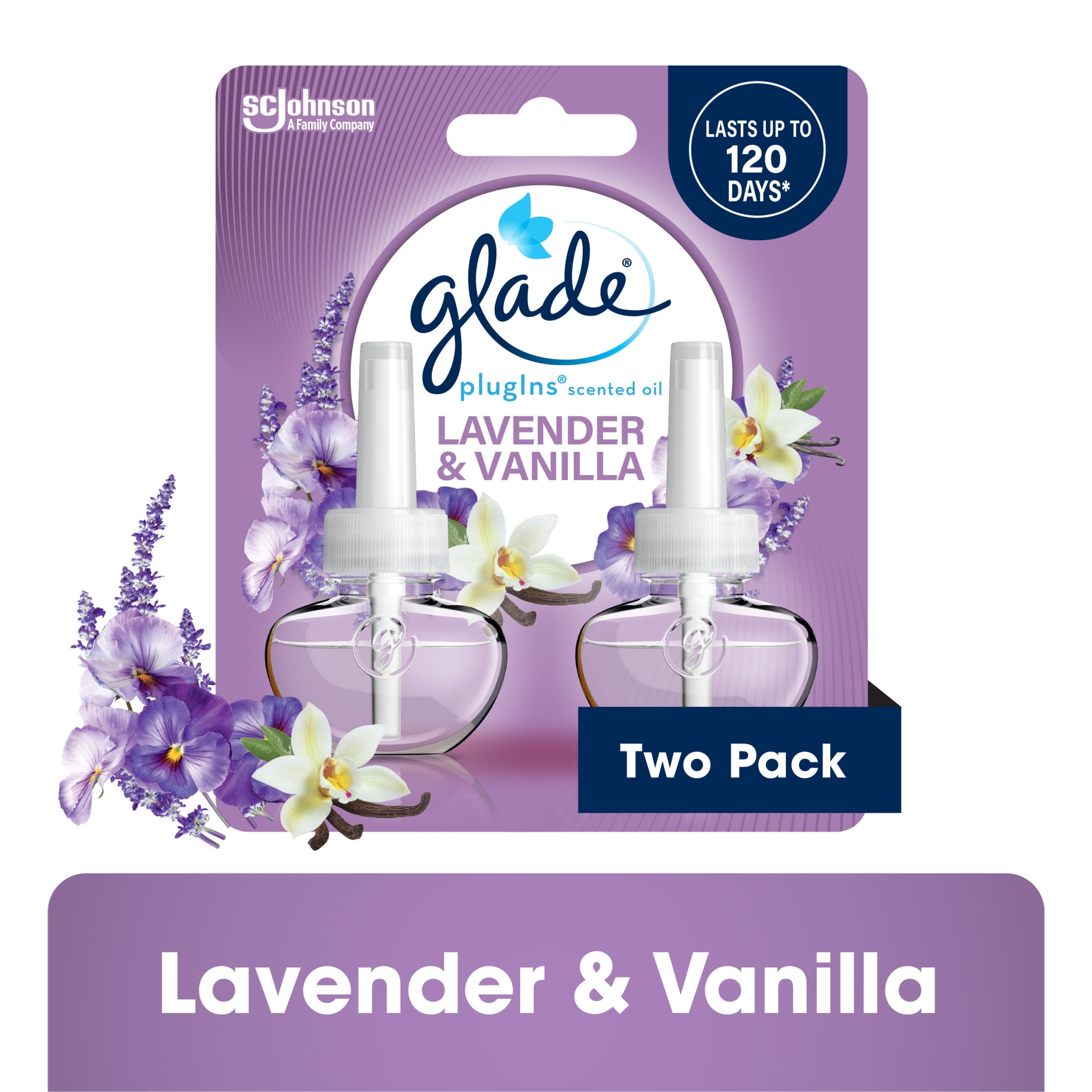 Glade, PlugIns Scented Oil Refills, 2 pack, Lavender & Vanilla ...