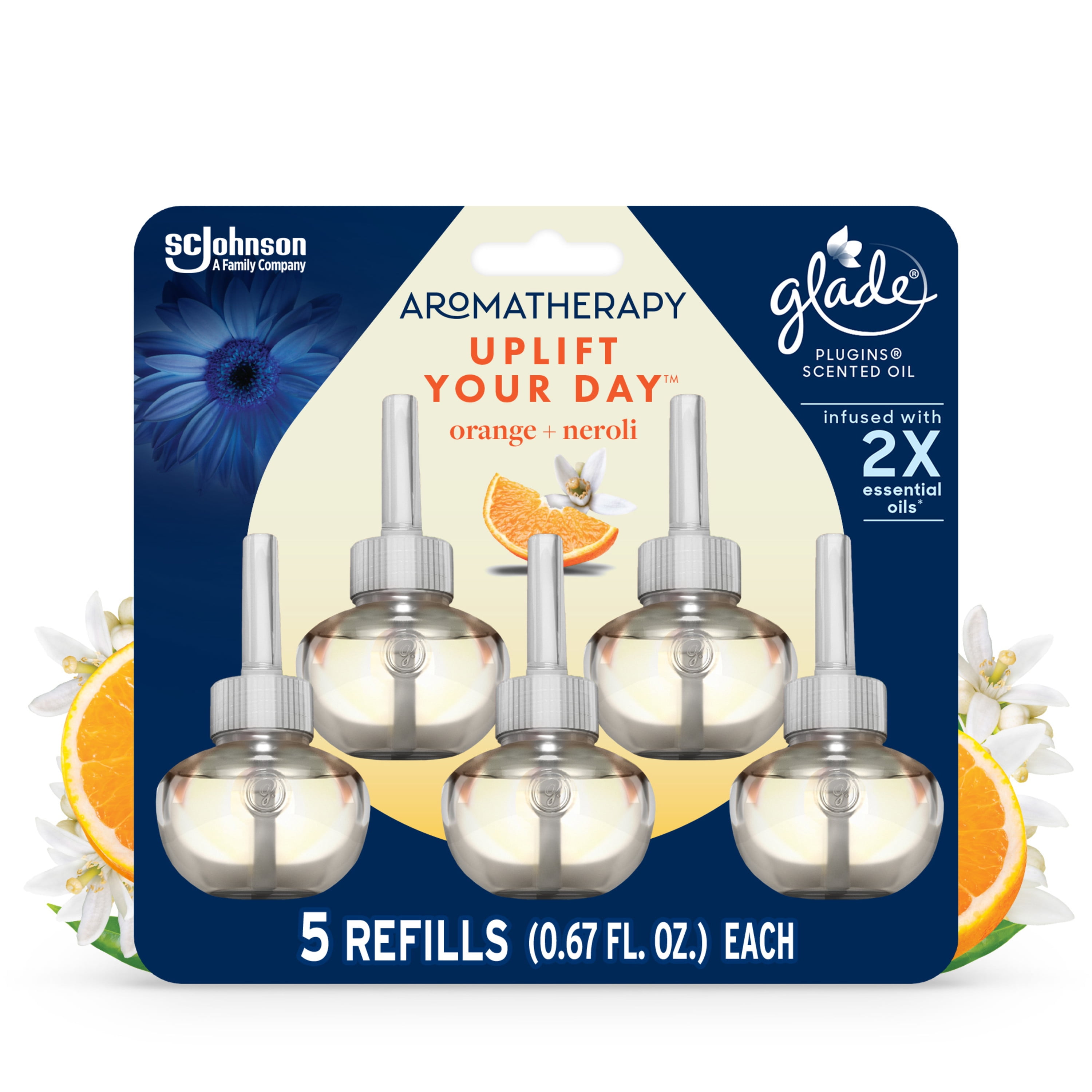 Glade PlugIns Scented Oil, Uplift Your Day with Notes of Orange and ...