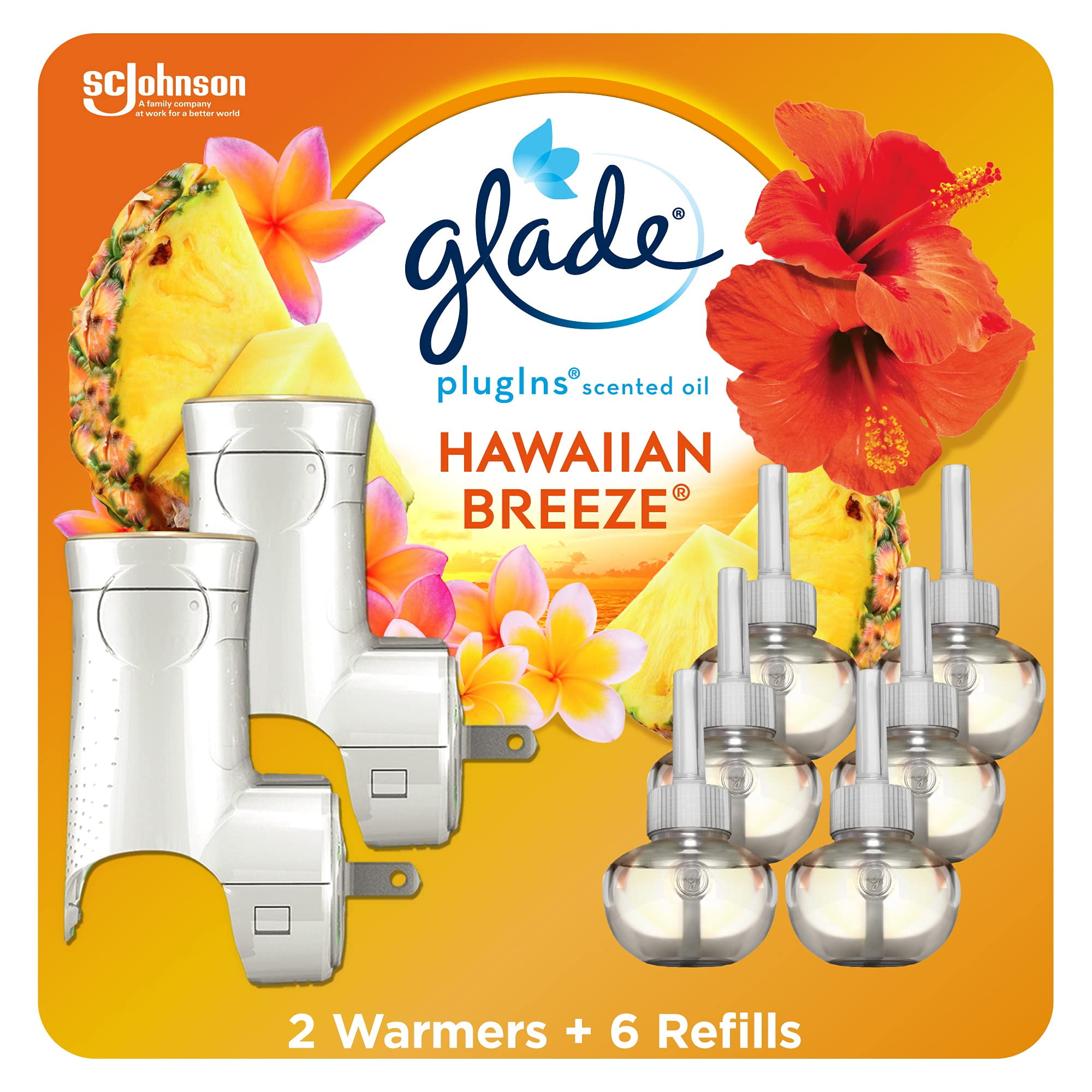 Glade PlugIns Refills Air Freshener Starter Kit, Scented and Essential ...