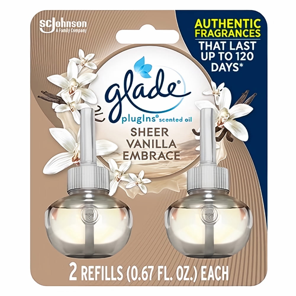 Glade Plugins Scented Oil Refill Essential Oil Infused Wall Plug (Pack ...