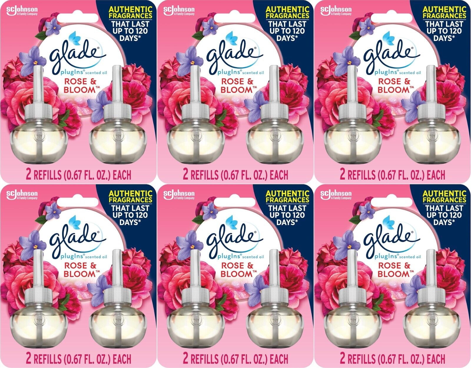 Glade ROSE & BLOOM with Notes of Wild Rose & Violet, Glade Plugins ...
