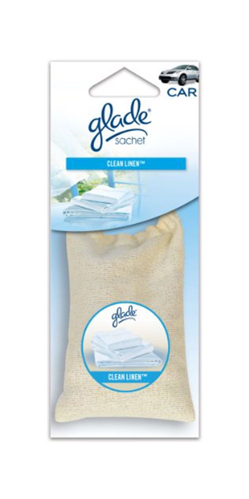 Glade Sachet Hanging Car and Home Air Freshener, Clean Linen Scent ...