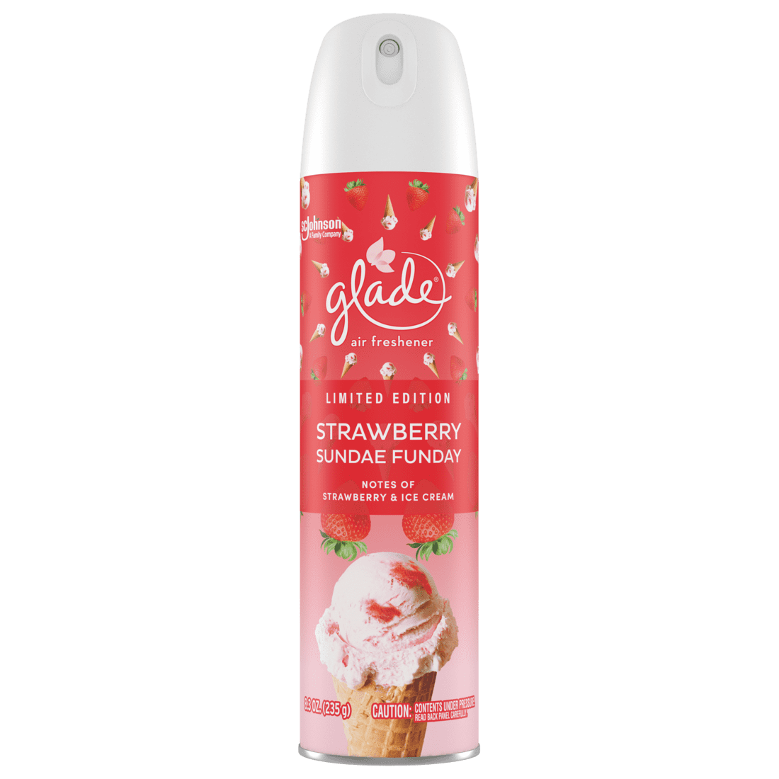 Glade Strawberry Sundae Funday Room Deodorizer Air Freshener Spray 8.3 ...