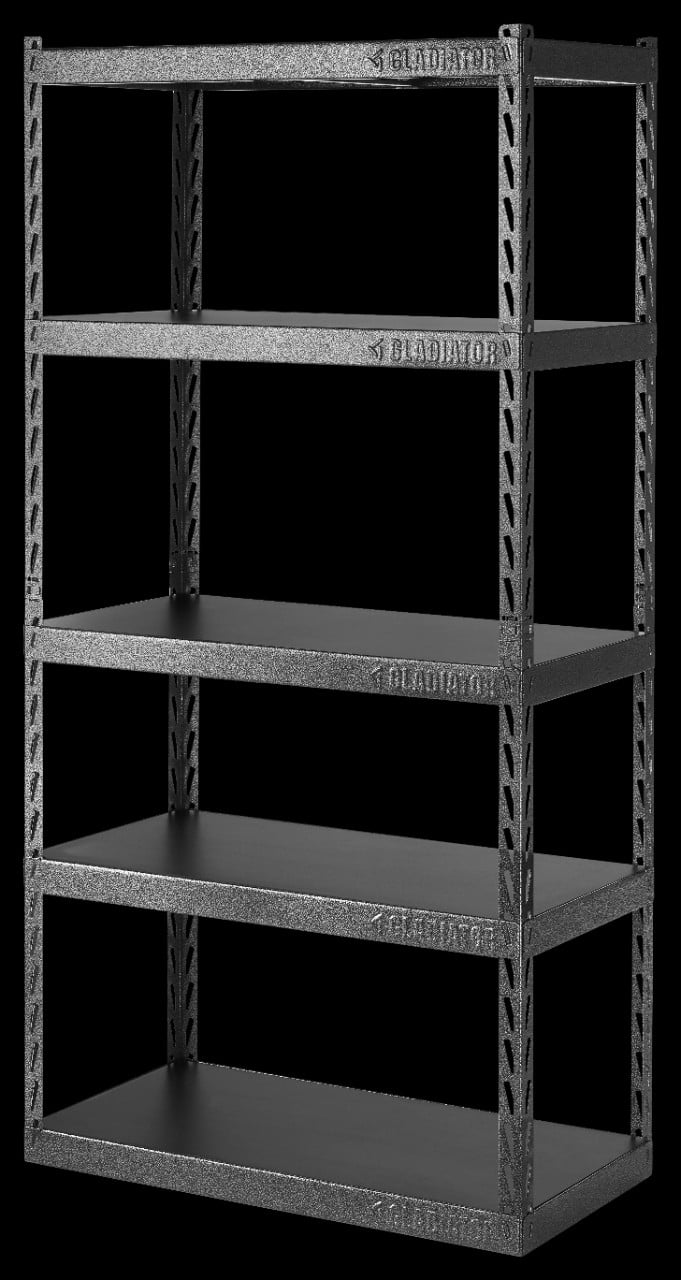 Gladiator 36" Wide EZ Connect Rack with Five 18" Deep Shelves ...