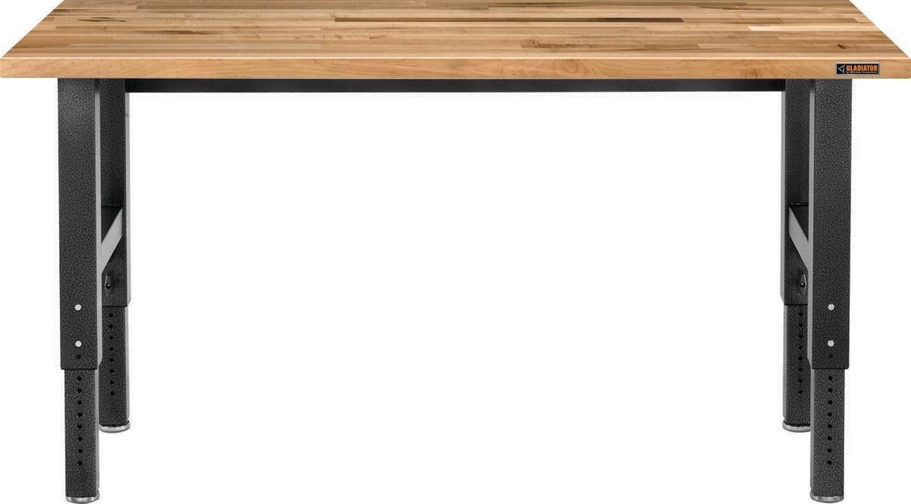 Gladiator 6 ft. W Adjustable Height Workbench in Hammered Granite with ...