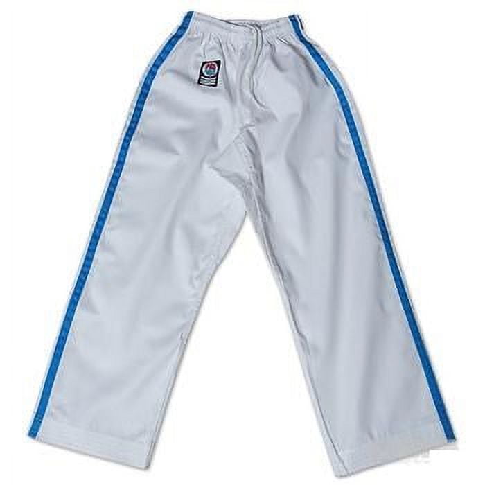 Gladiator Demo Karate Pants II - White/Blue - 5 6'1 - 6'3 210-250 lbs ...