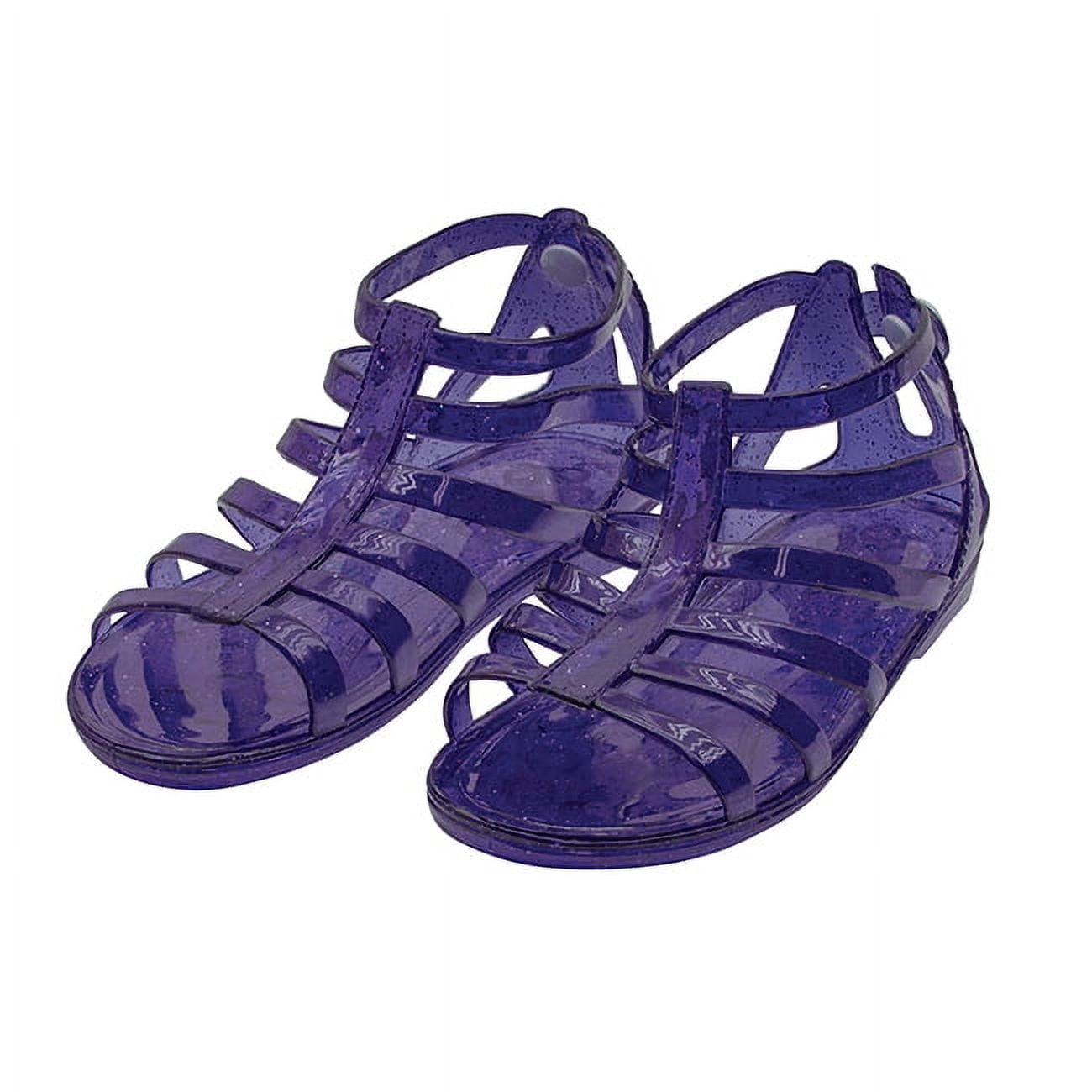 Gladiator Girl Jellies Sandal - 11 Purple by DelSol for Kids - 1 Pair ...