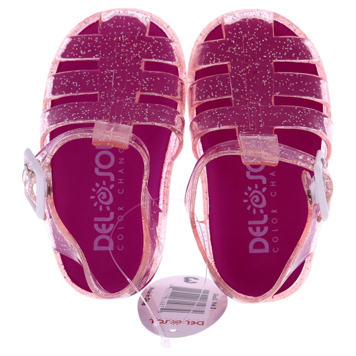 Gladiator Girl Jellies Sandal - 3 Pink by DelSol for Kids - 1 Pair ...
