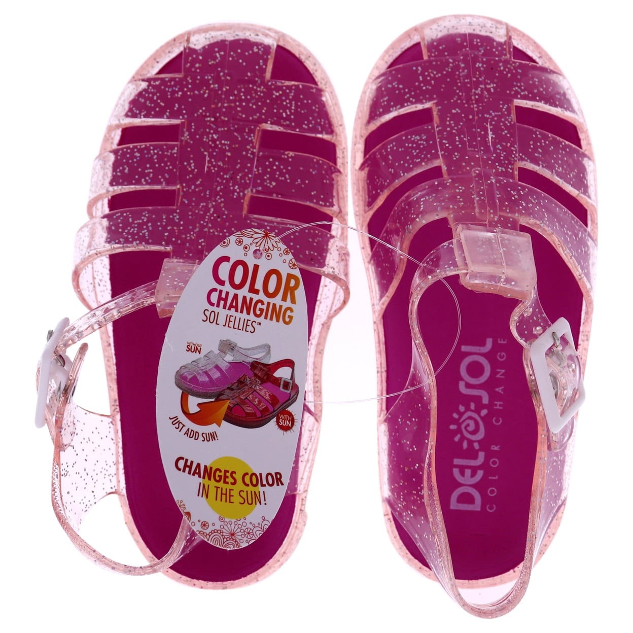 Gladiator Girl Jellies Sandal - 7 Pink by DelSol for Kids - 1 Pair ...