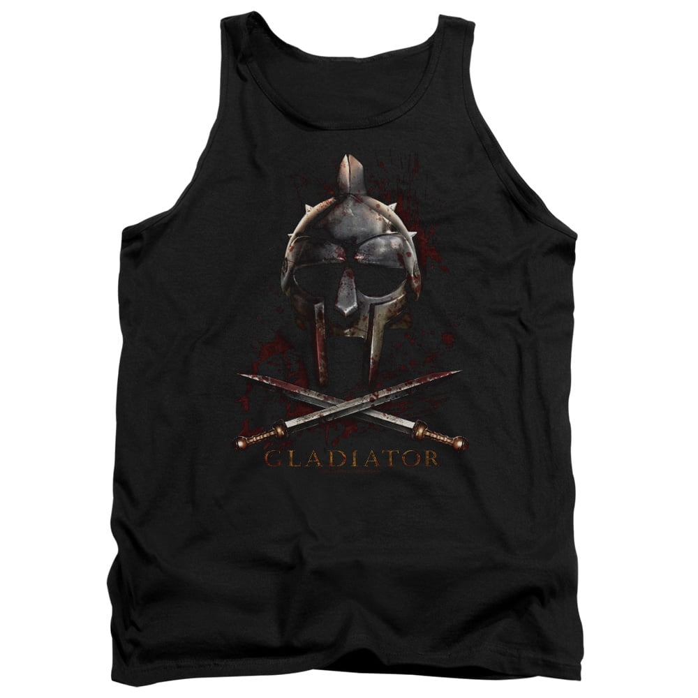 Gladiator Helmet Adult Tank Top Black - Walmart.com