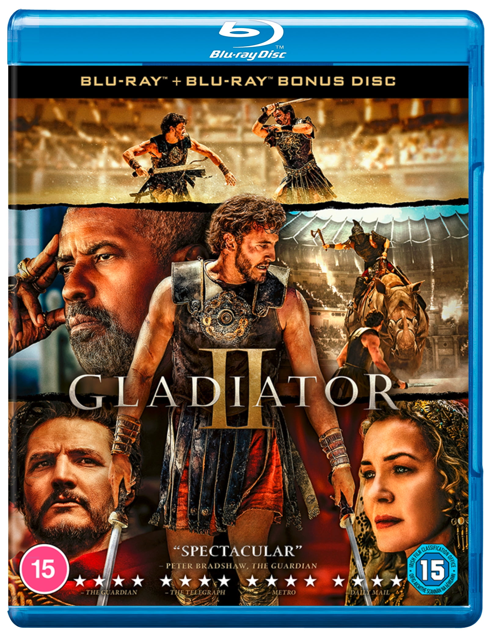 Gladiator II (Blu-ray) Fred Hechinger Connie Nielsen Pedro Pascal Denzel Washington Paul Mescal ...