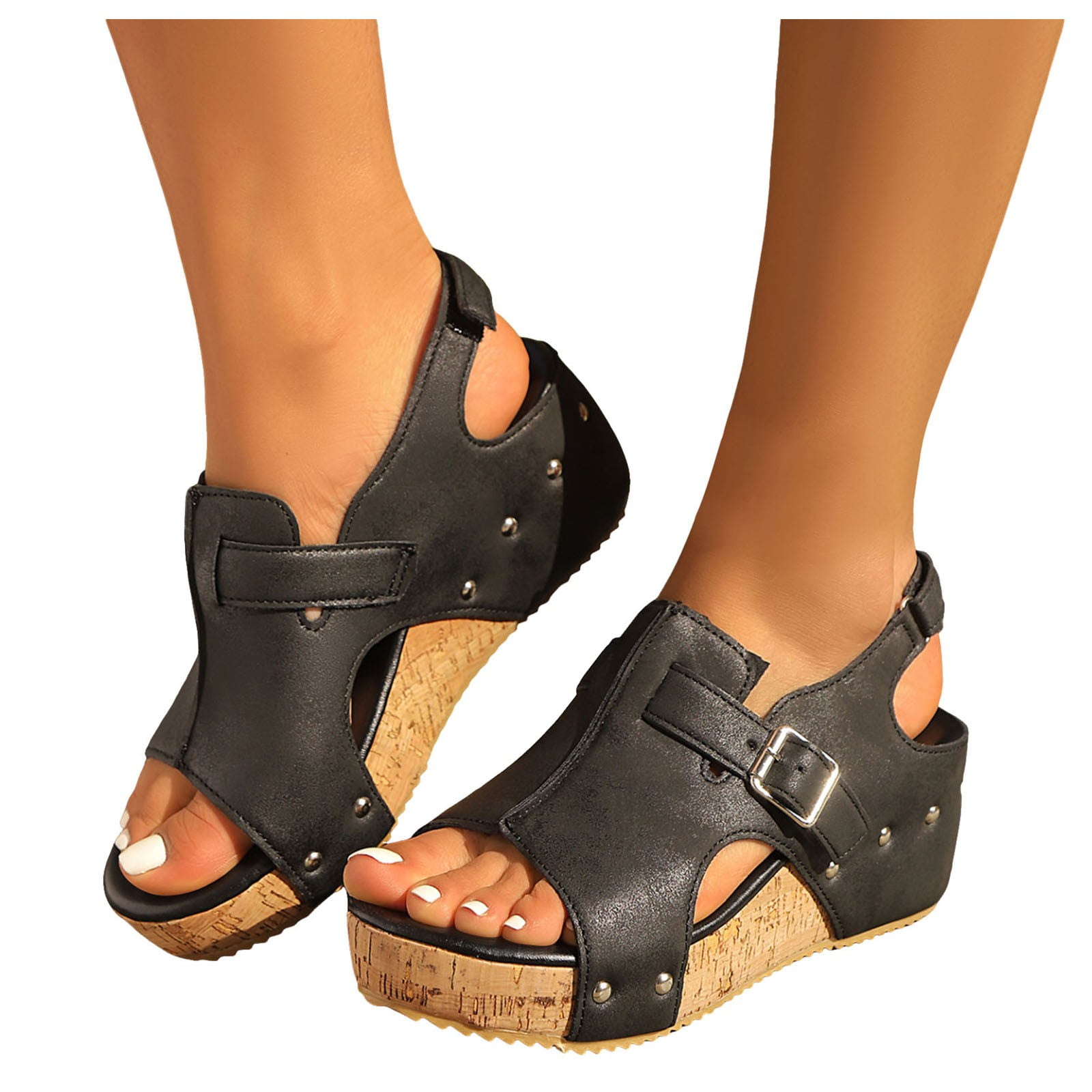 Gladiator Platform Wedge Sandals for Women 2025 Roman Casual Leather ...