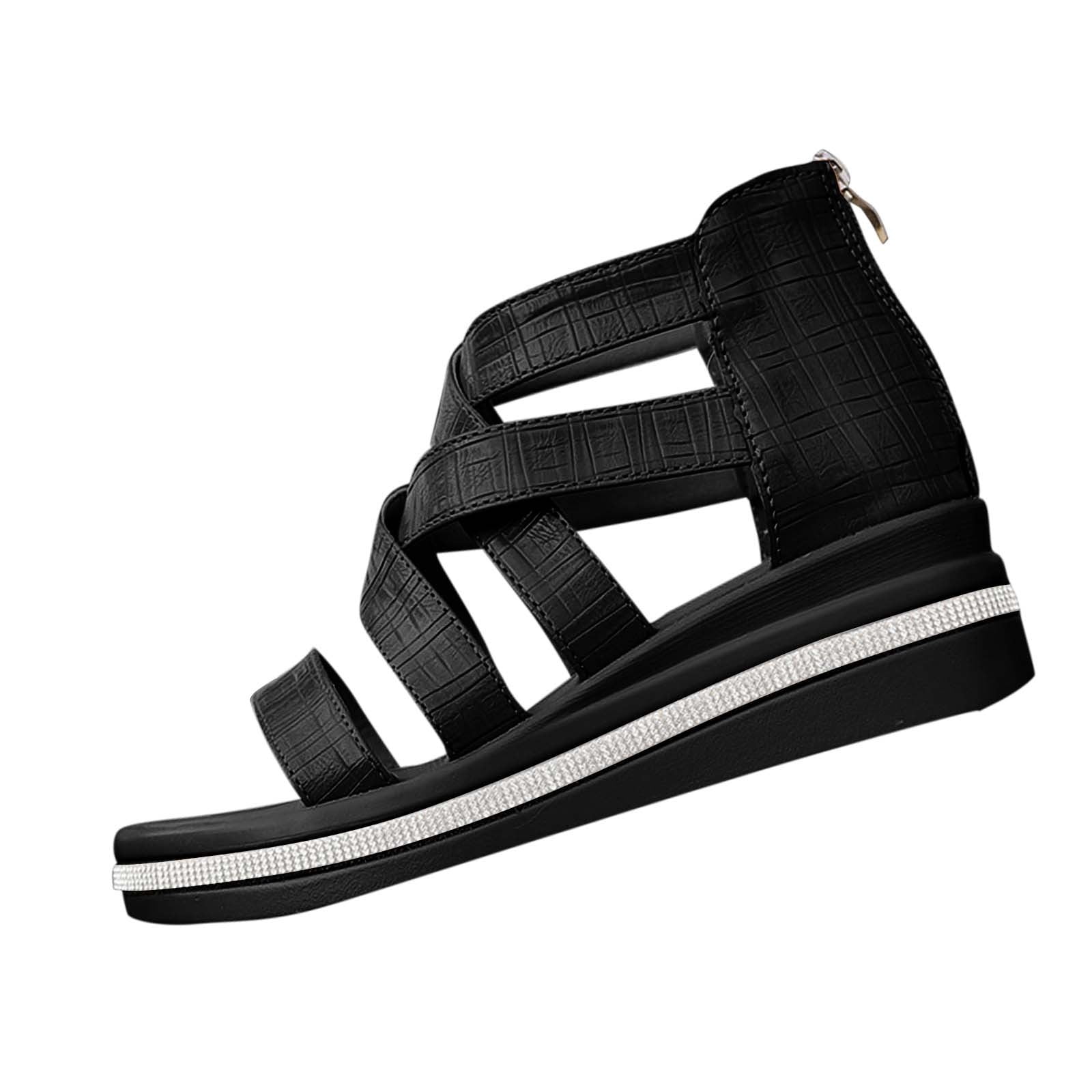 Gladiator Sandals For Womens Wedge Gladiator Sandals With Zip Back ...