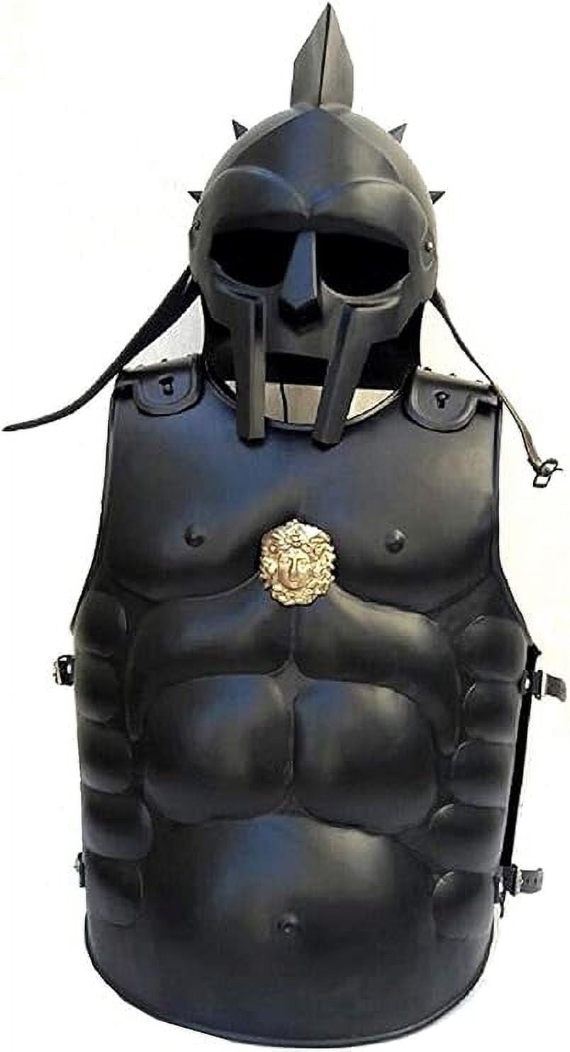 Gladiator Spiked Helmet with Medieval Muscle Jacket Roman Armor ...