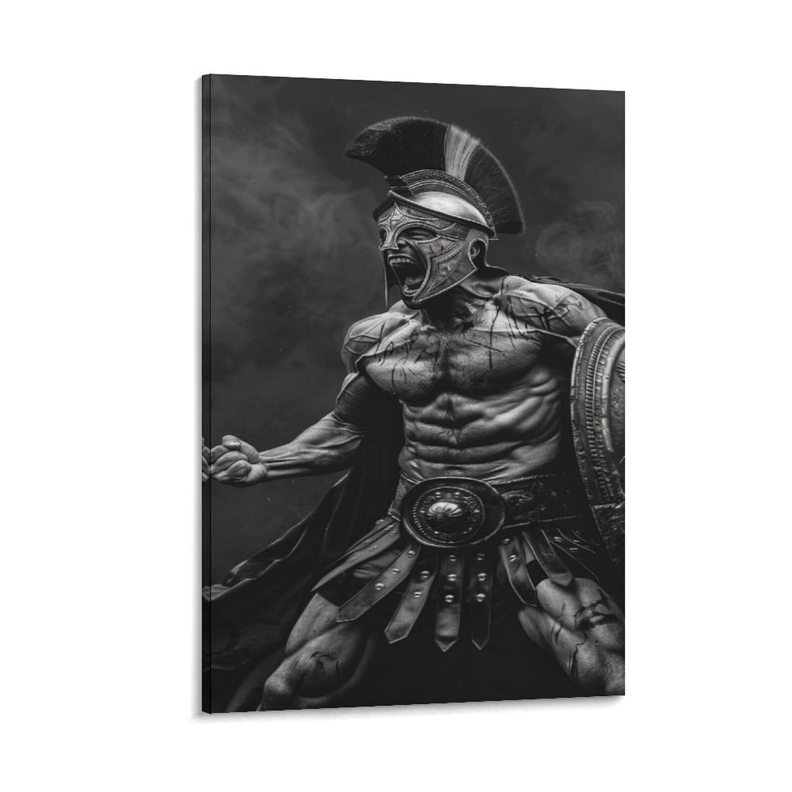 Gladiator's Tattoo Retro Black And White Illustration Art Poster Home ...
