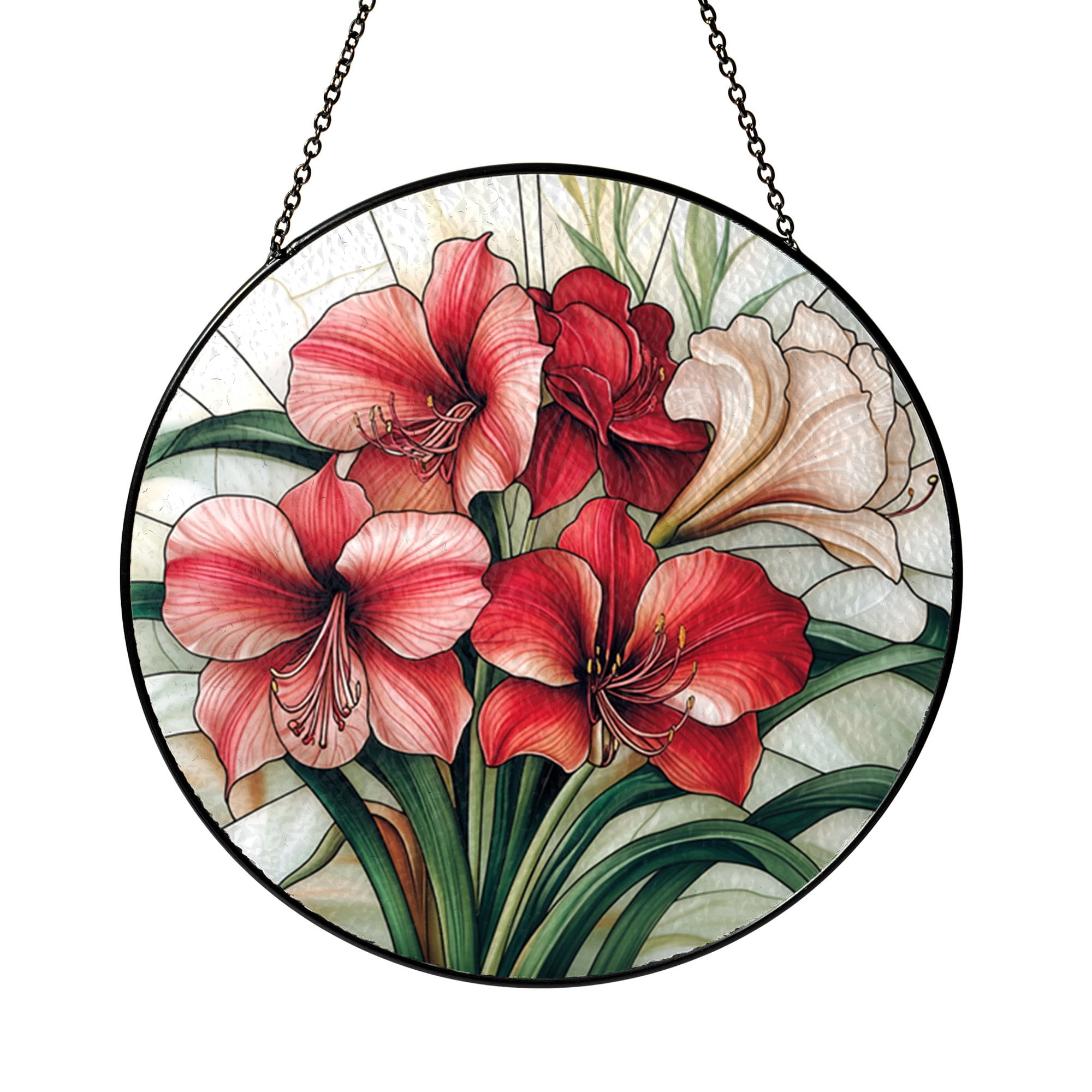 Gladiolus Window Hanging Decor, Stained Glass Style Botanical ...