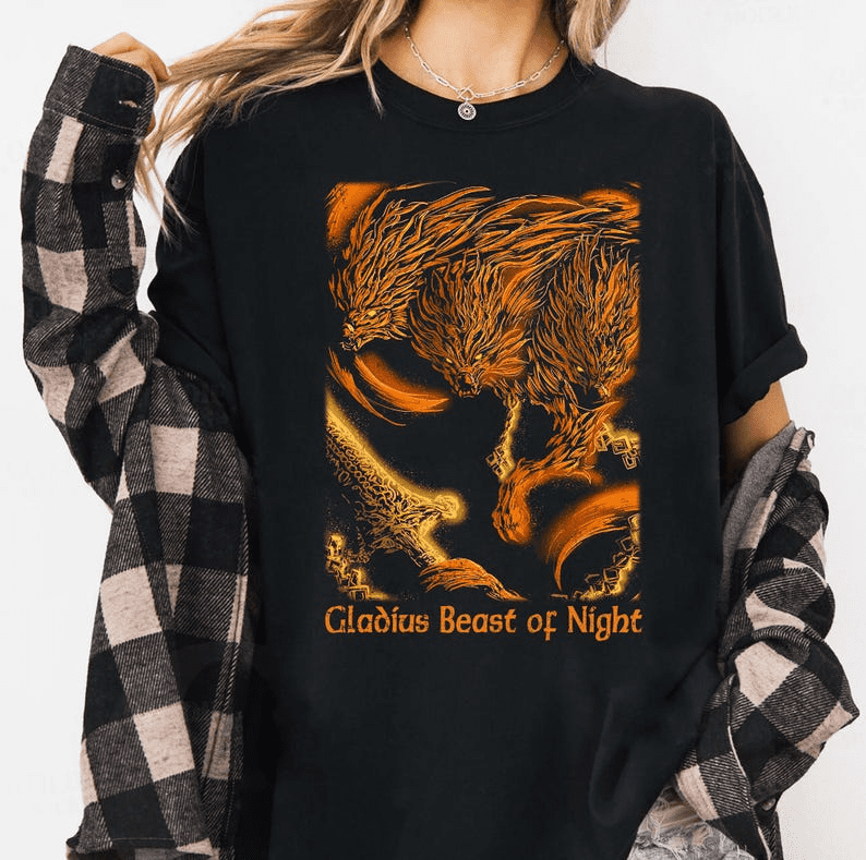 Gladius Beast of Night Elden Ring NightReign T-Shirt, 2025 Video Game ...