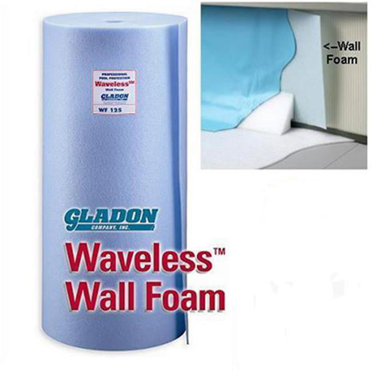 Gladon Waveless Wall Foam for In-Ground Swimming Pool Liner, 1/8 in. x ...