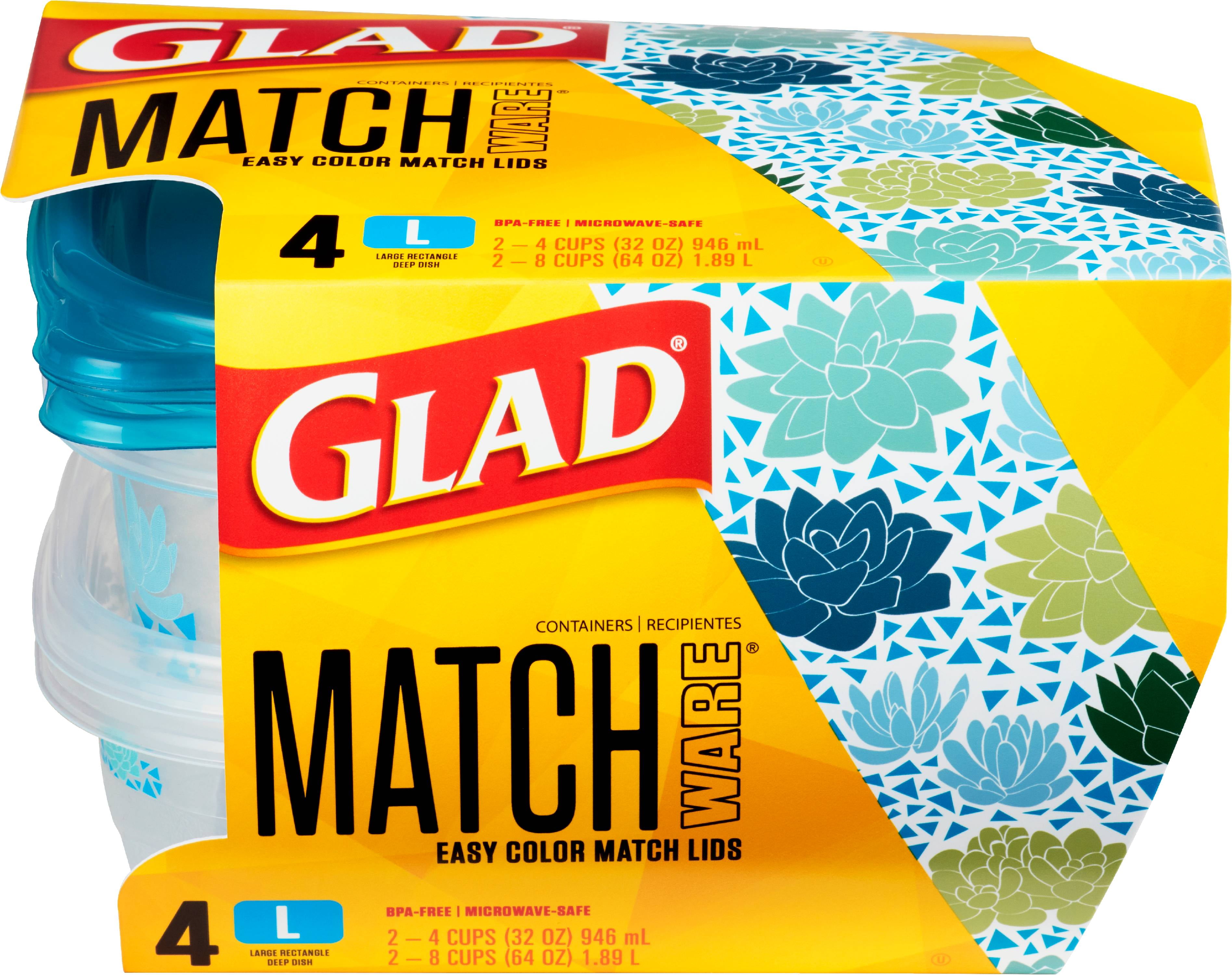 Gladware - Matchware - Rectangle - 4ct - Walmart.com