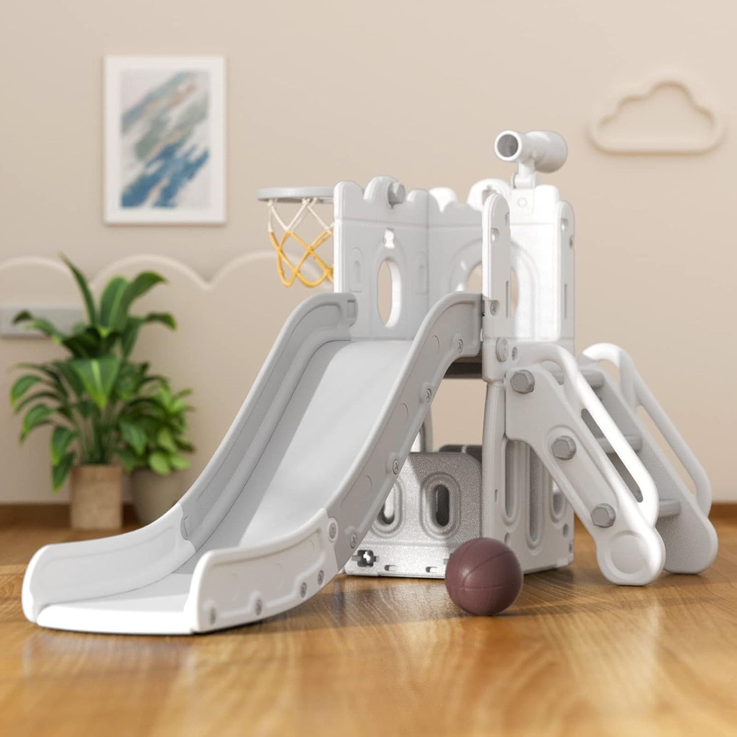 Glaf Toddler Slide 7 in 1 Kids Slides Outdoor Playset Indoor Playground ...