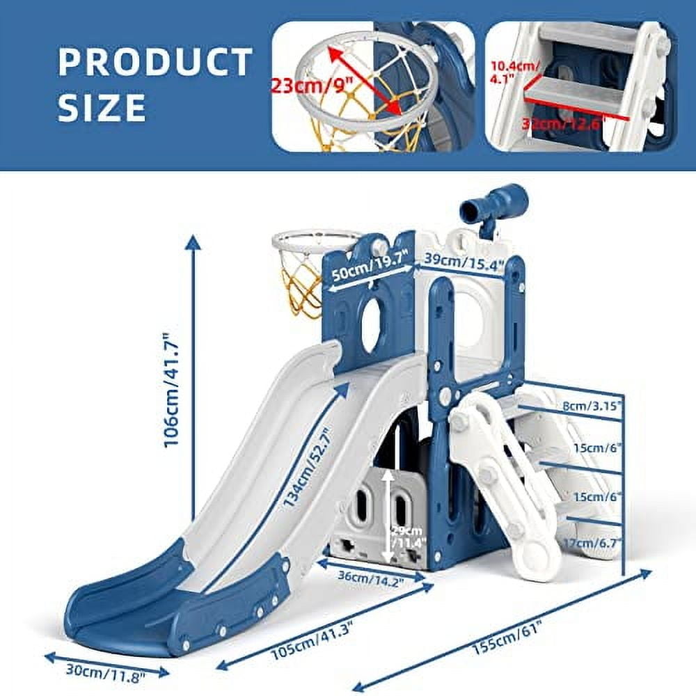 Glaf Toddler Slide 7 in 1 Kids Slides Outdoor Playset Indoor Playground ...